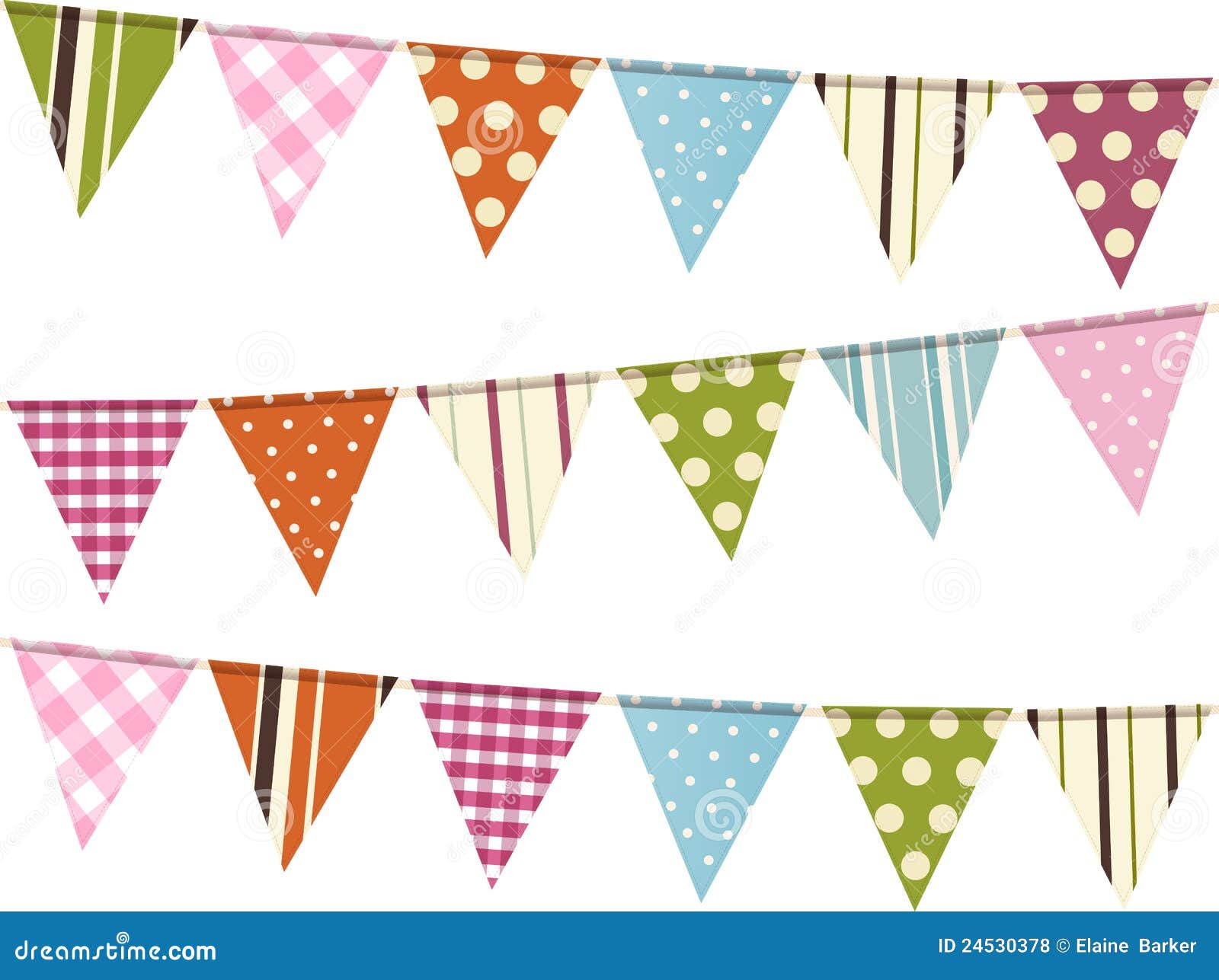 Vintage Bunting American Flag Concept Isolated With White Background ...