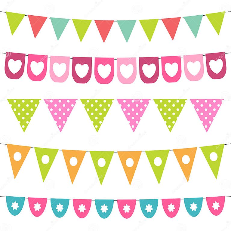 Bunting collection stock vector. Illustration of collection - 23309879