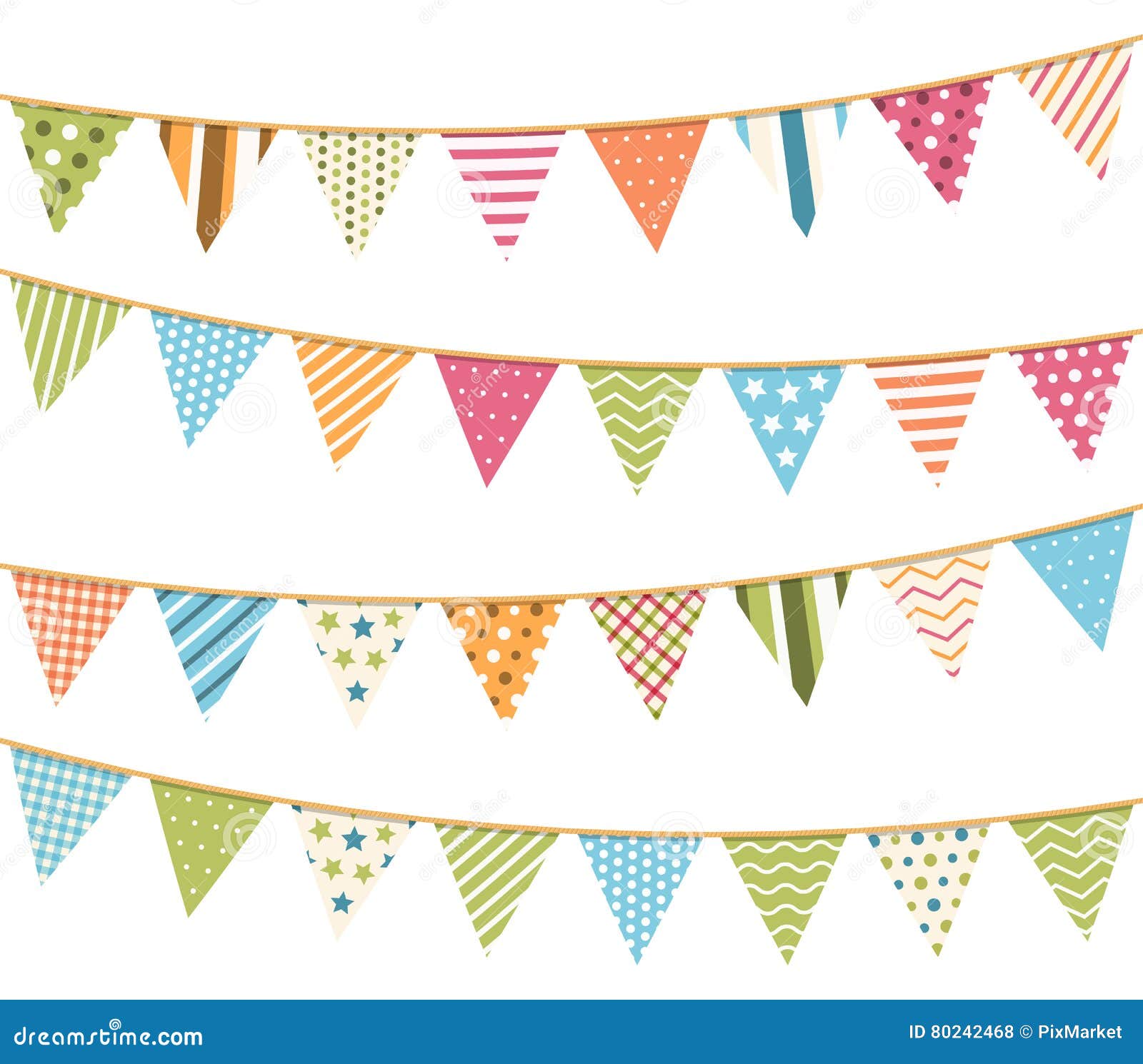 Bunting Cartoon Vector | CartoonDealer.com #48726603