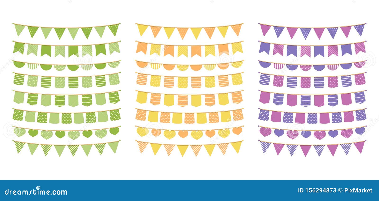 Bunting stock vector. Illustration of design, color - 156294873