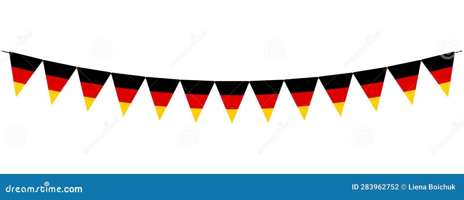 German Unity Day Pennants, Bunting Garland, String of Triangular Flags ...