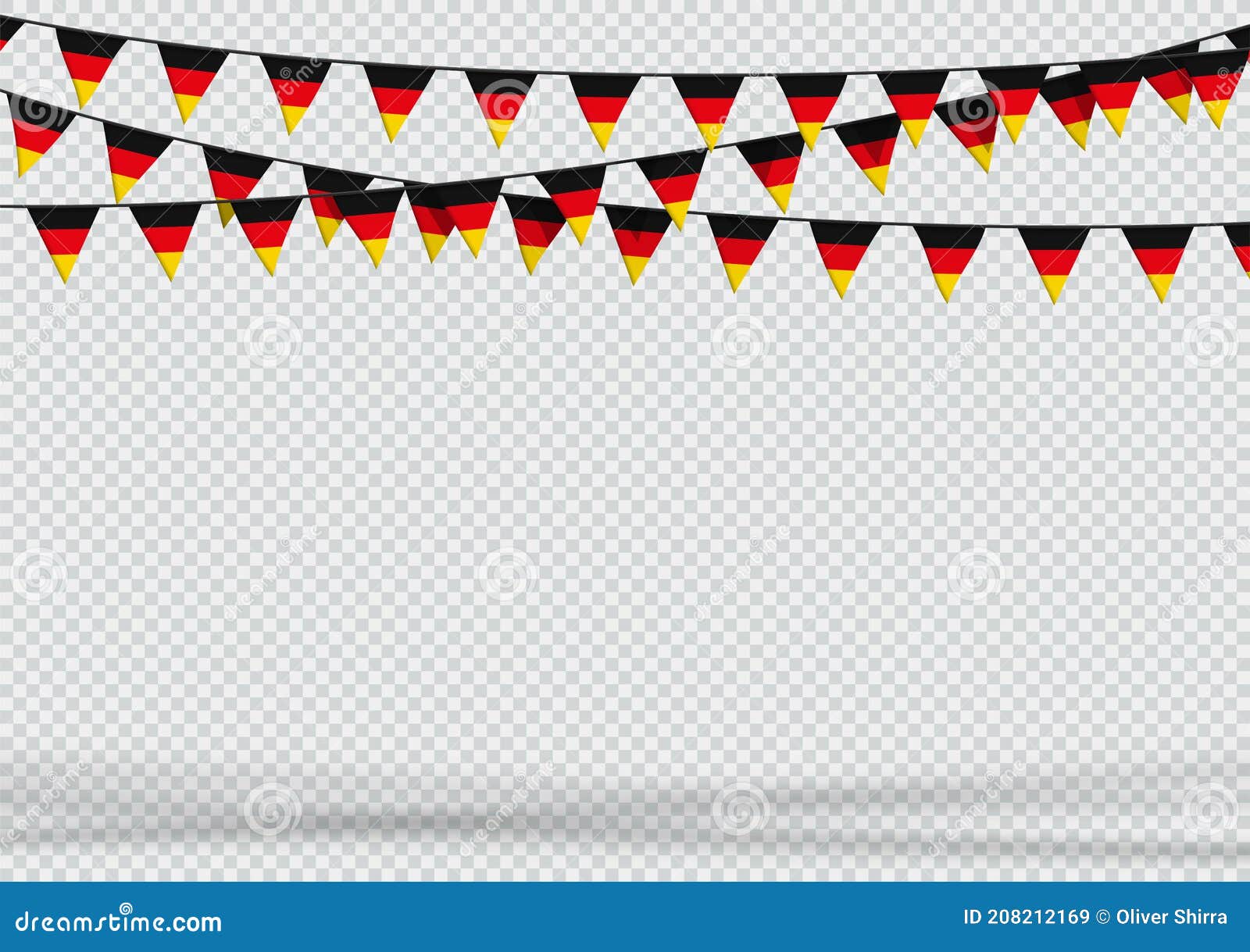 Bunting Hanging Banner Germany Flag Triangle Background Stock Vector ...