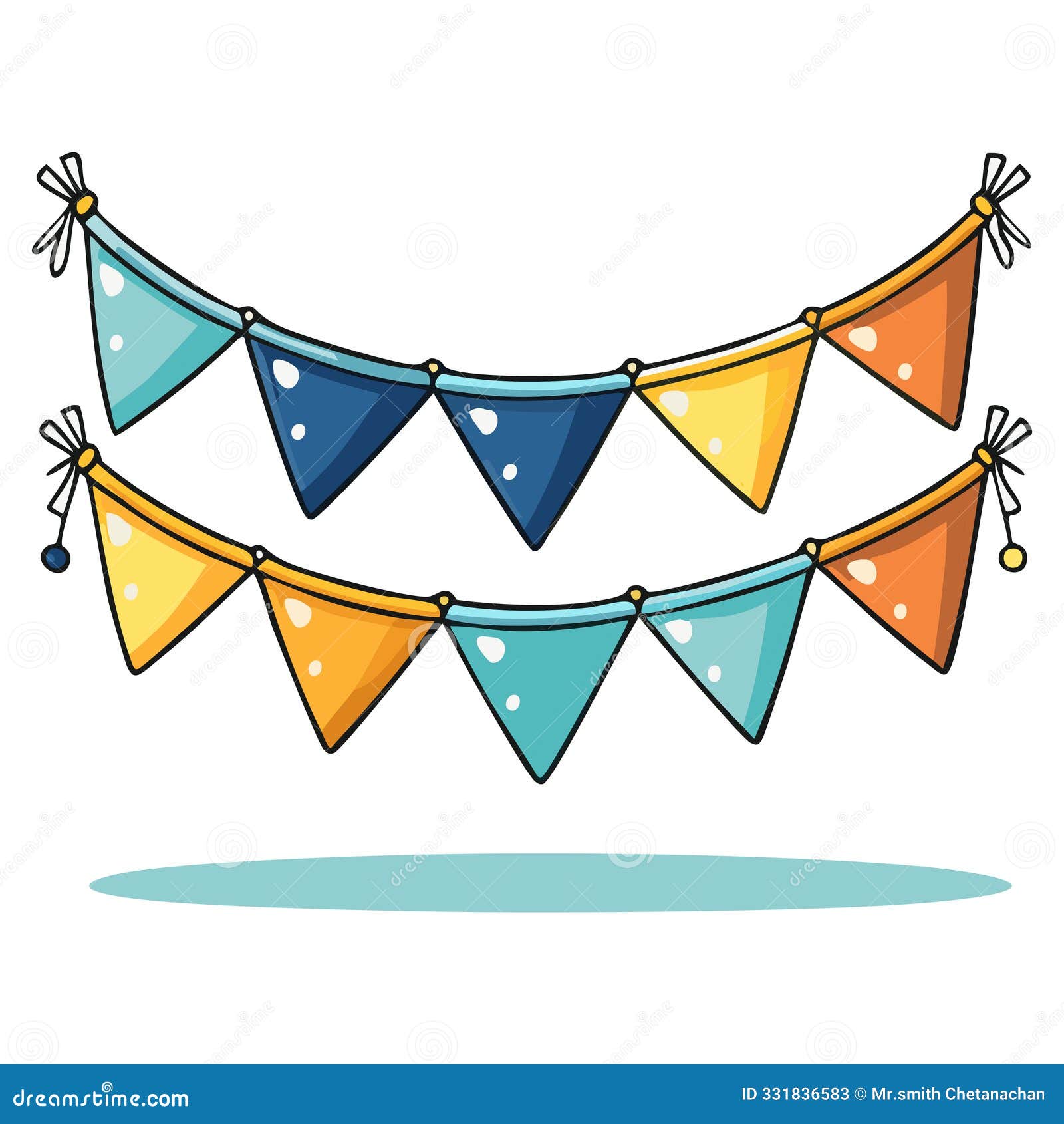 Bunting hanging isolated stock illustration. Illustration of isolated ...