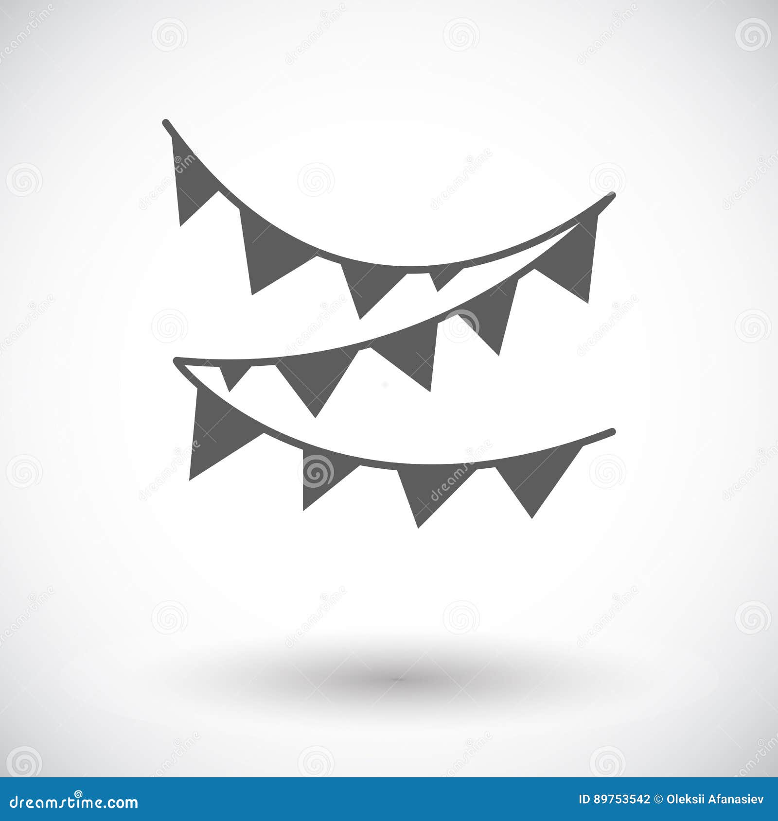 Bunting icon stock vector. Illustration of banner, feast - 89753542
