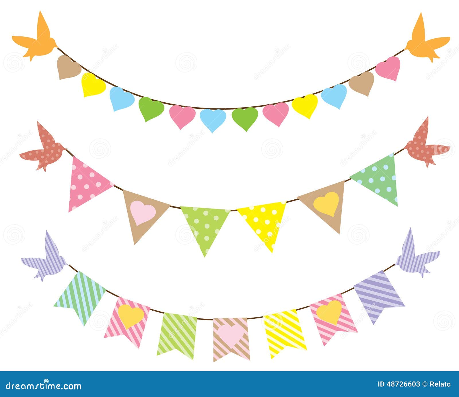 Bunting Cartoon Vector | CartoonDealer.com #48726603