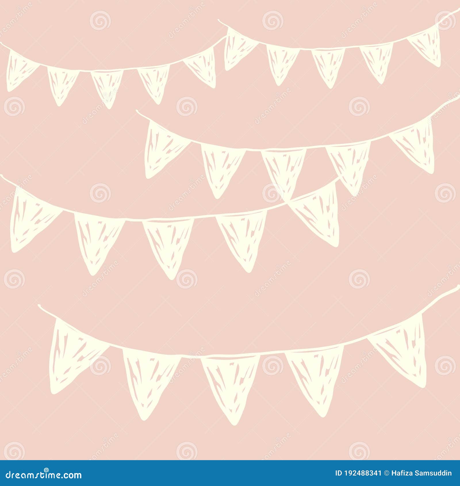 Buntings Background Design. Vector Illustration Decorative Design Stock ...