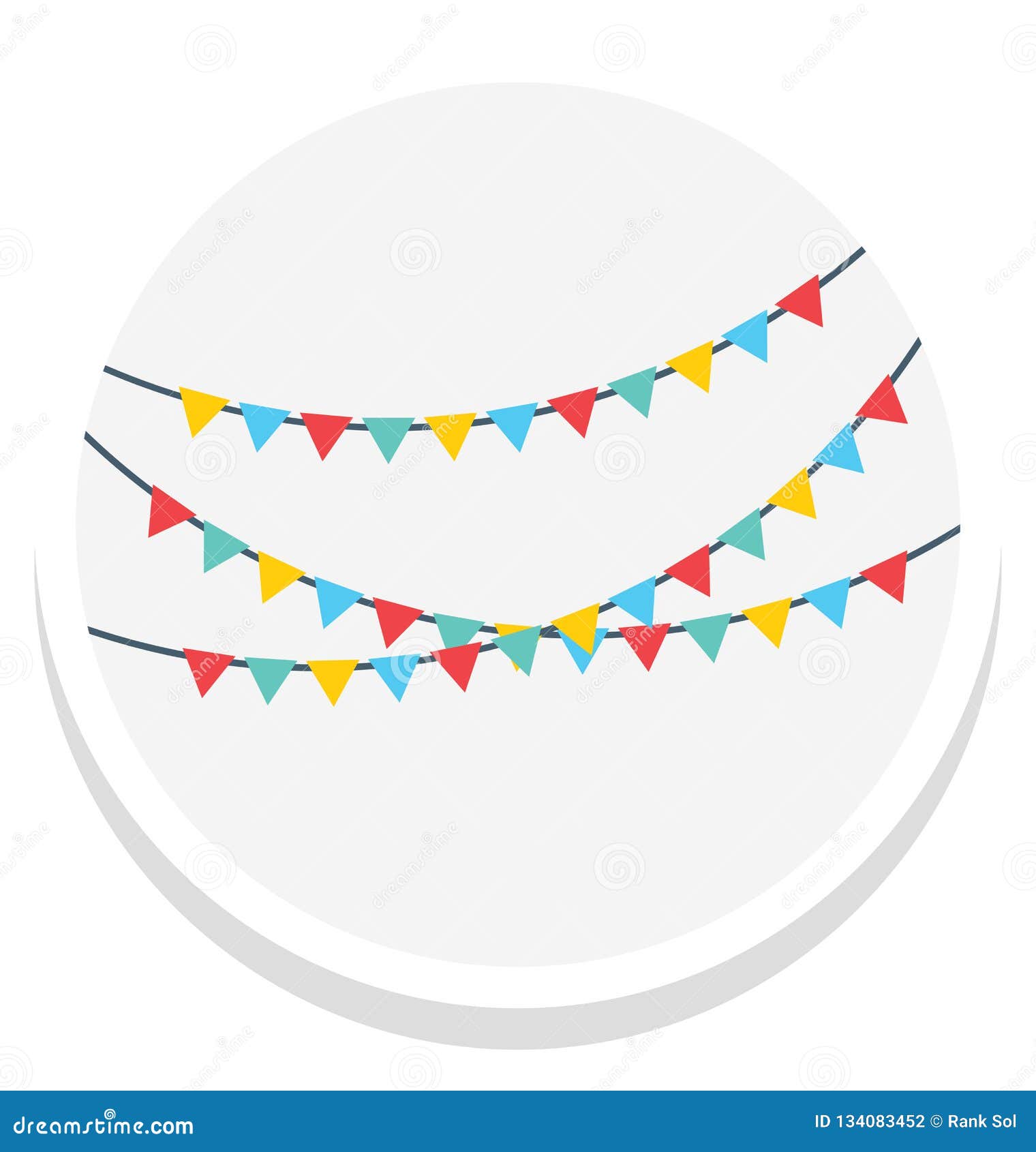 Buntings, Pennants Vector Icon that Can Be Easily Modified or Edit ...