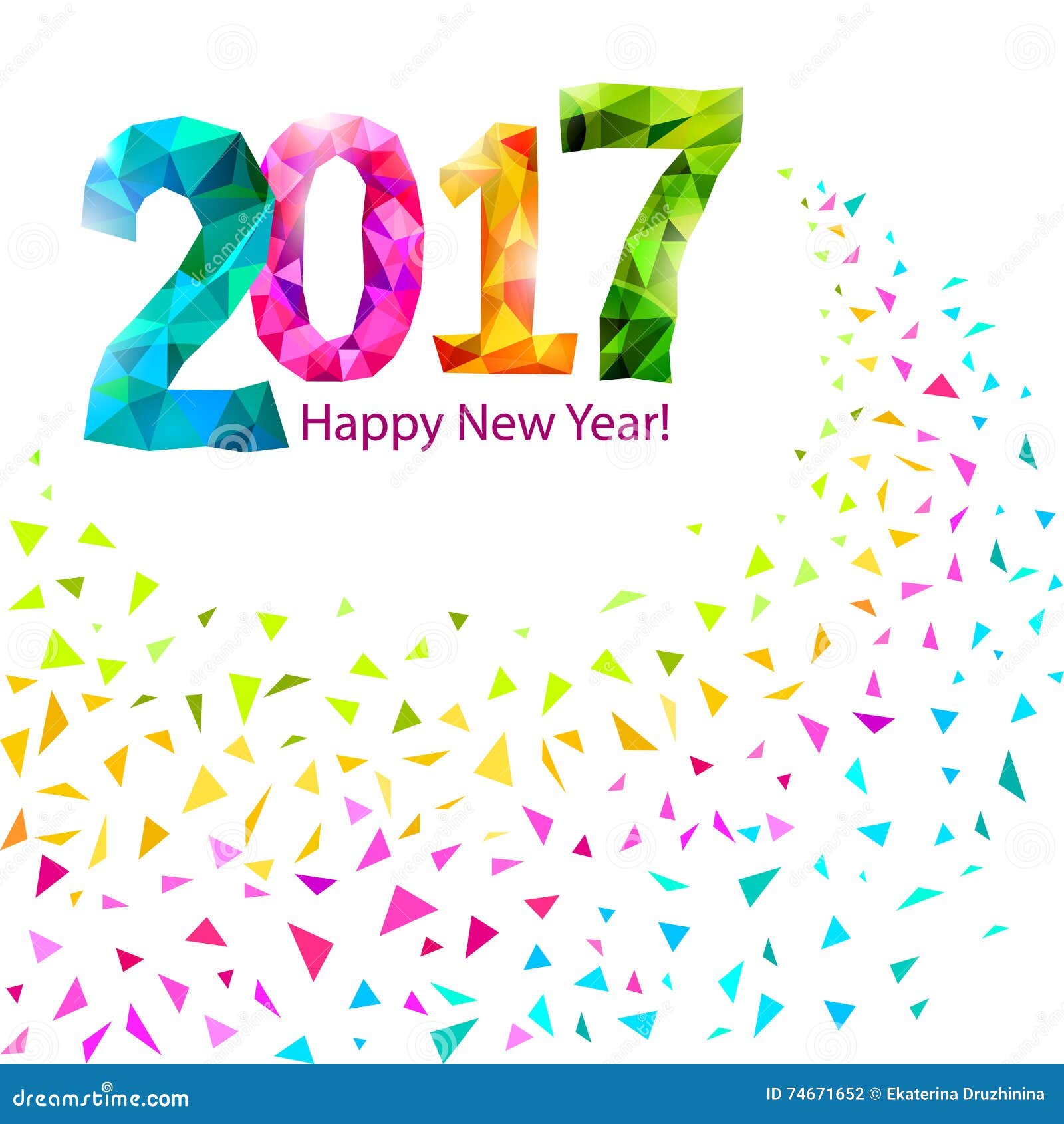 Buon anno 2017 illustrazione vettoriale. Illustrazione di miracolo ...