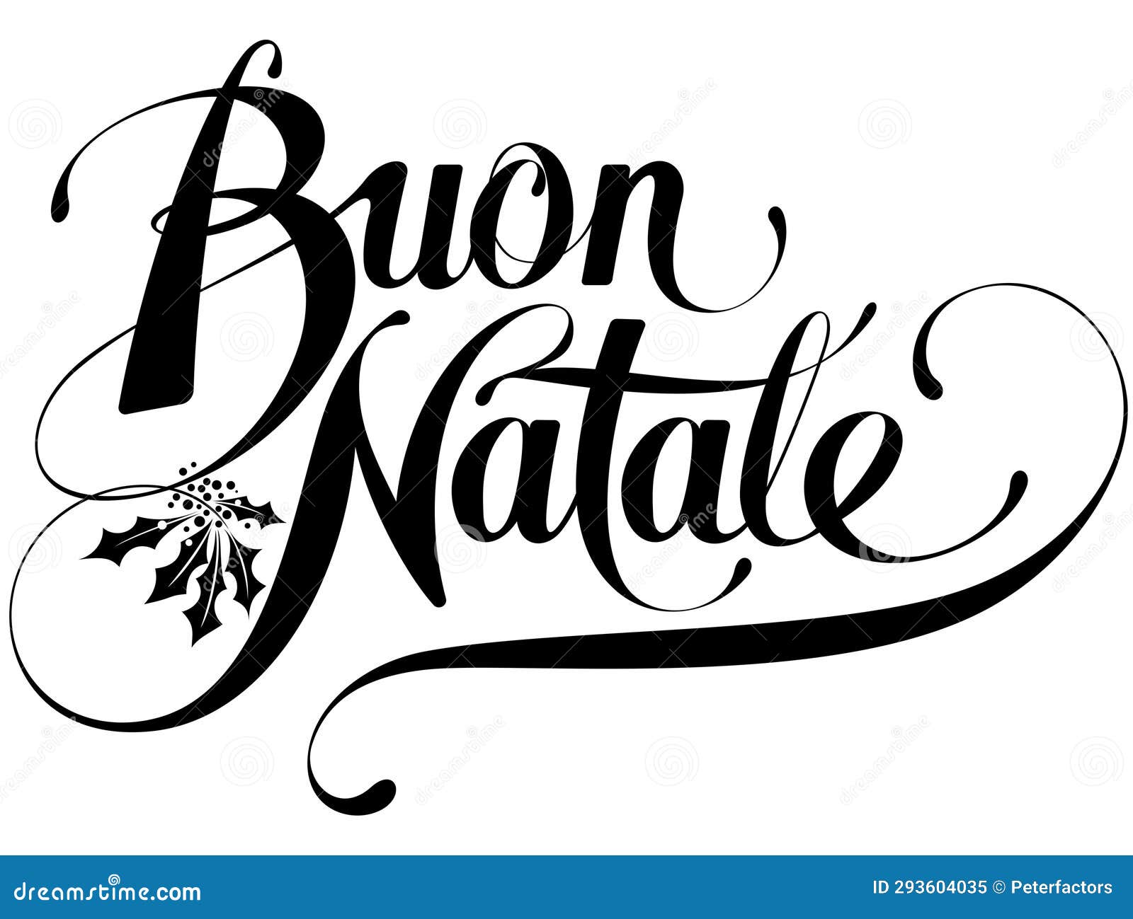Buon Natale - Custom Calligraphy Text Stock Vector - Illustration of ...