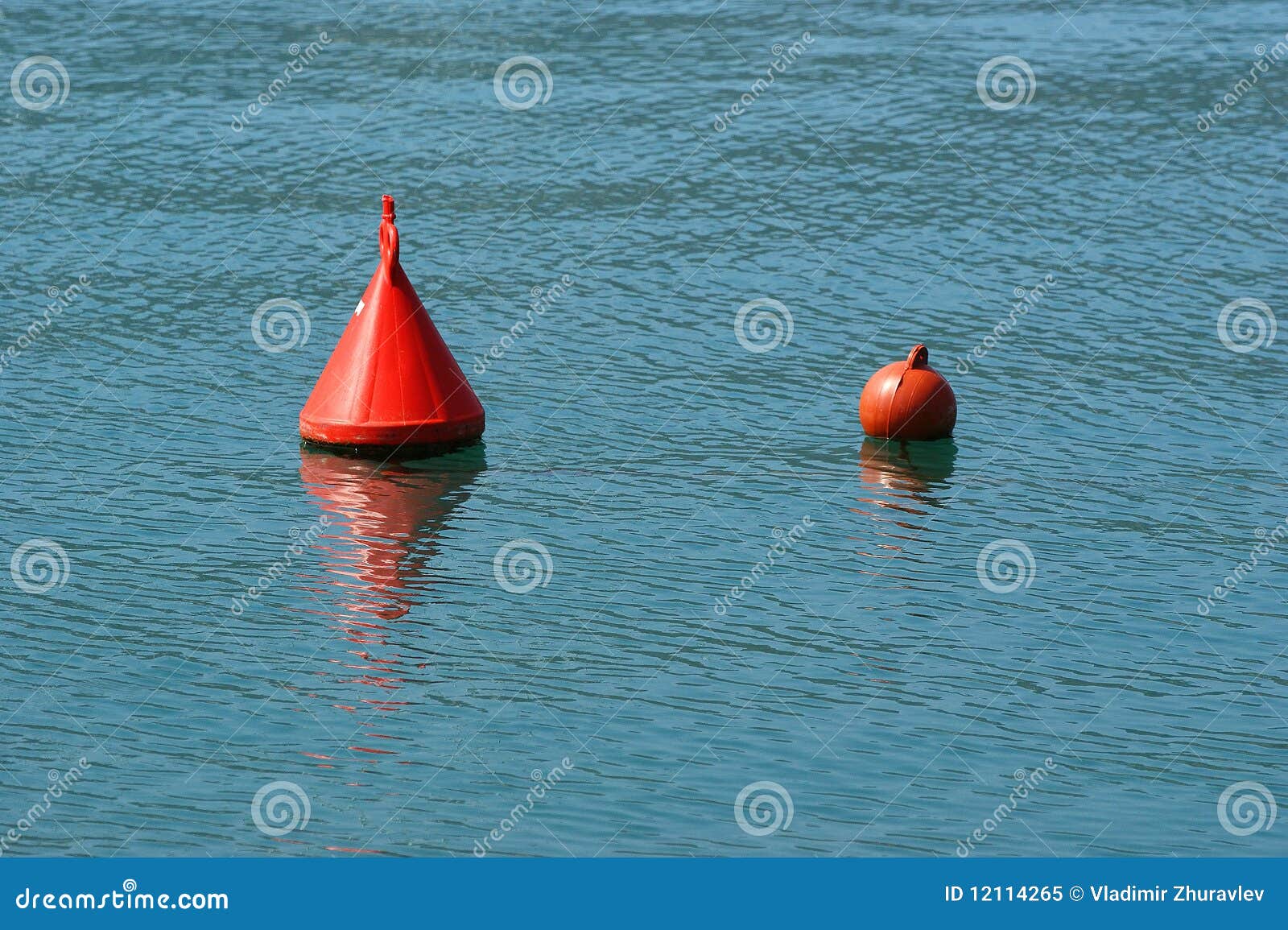 Buoy in the blue sea stock image. Image of rest, coast - 12114265