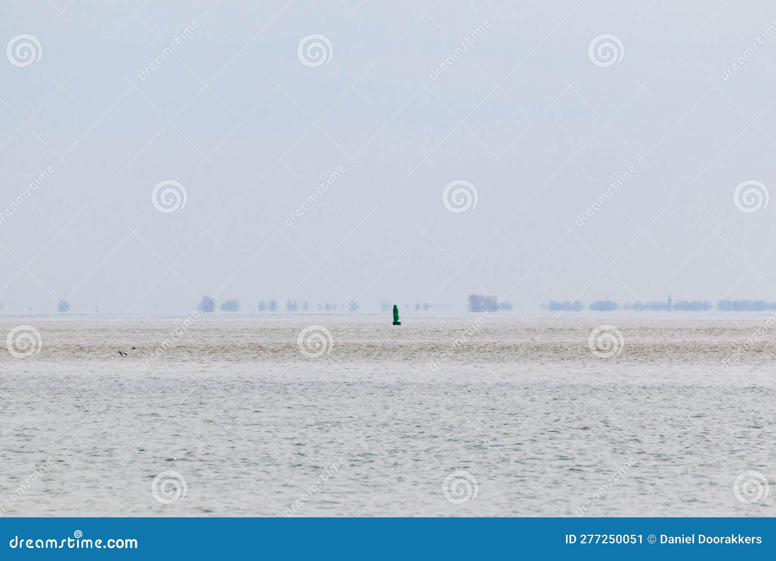 Buoy Floats Far Away in the Sea Stock Image - Image of green, buoy ...