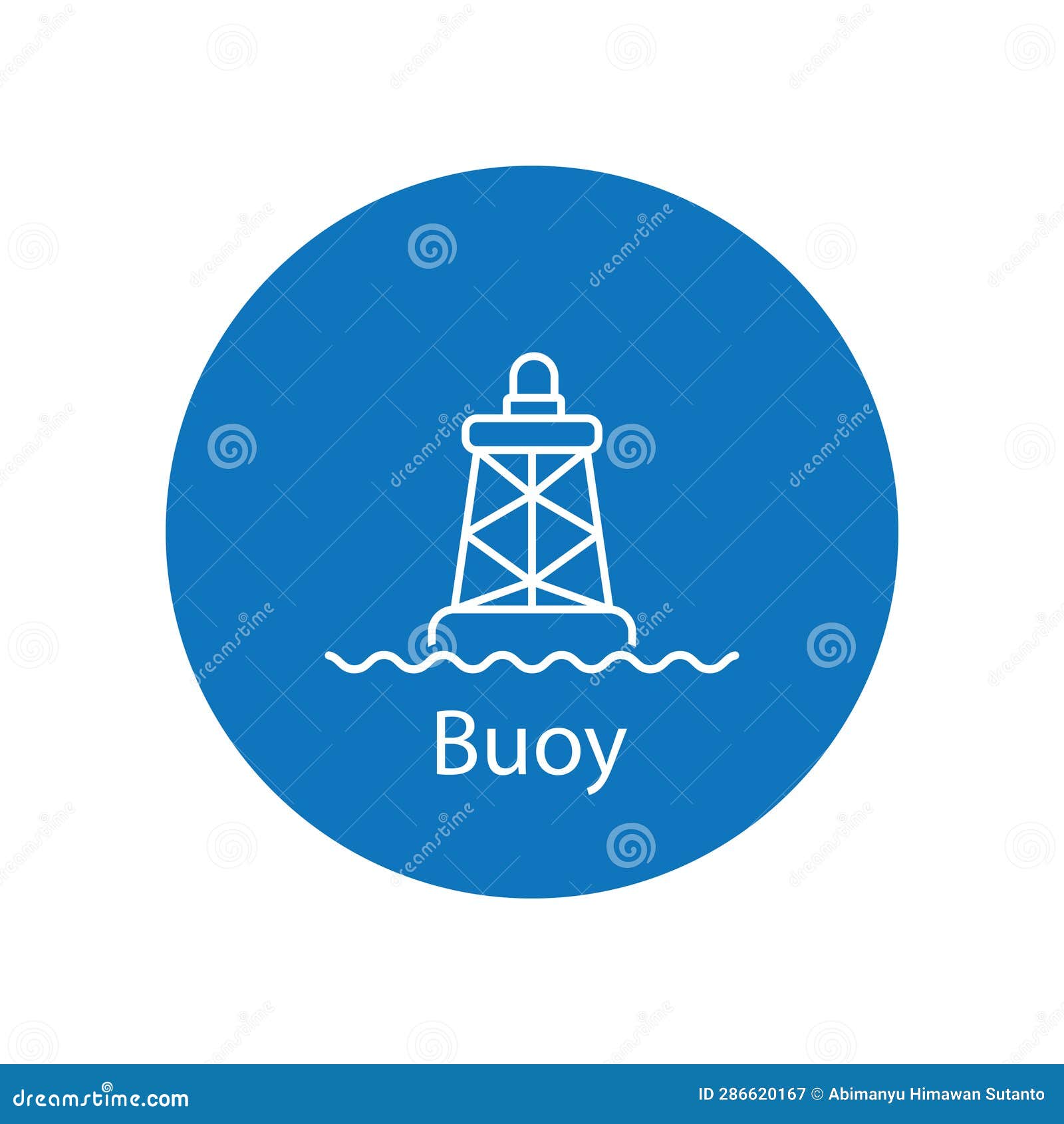 Buoy icon vector stock illustration. Illustration of support - 286620167