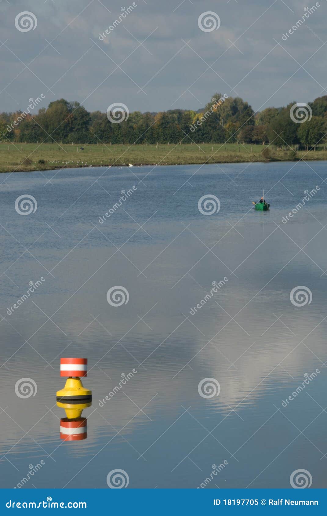 Buoy on the river stock image. Image of navaids, boat - 18197705