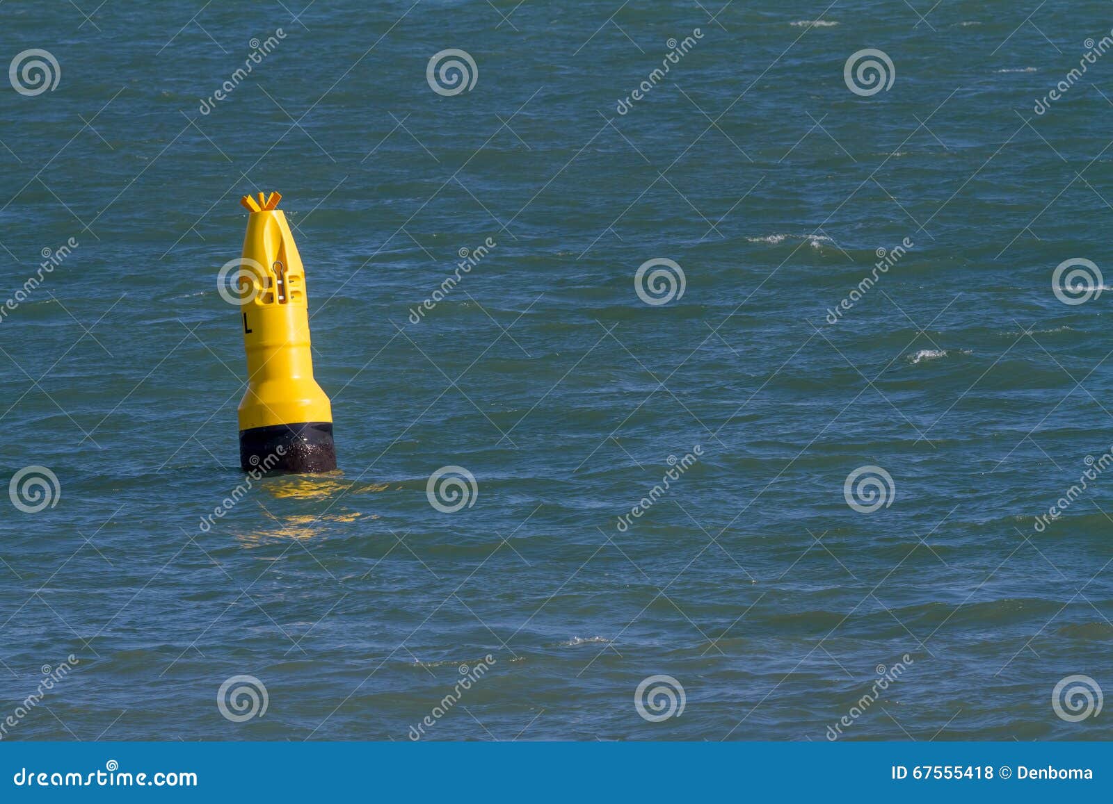 Buoy on sea stock photo. Image of signal, secure, color - 67555418