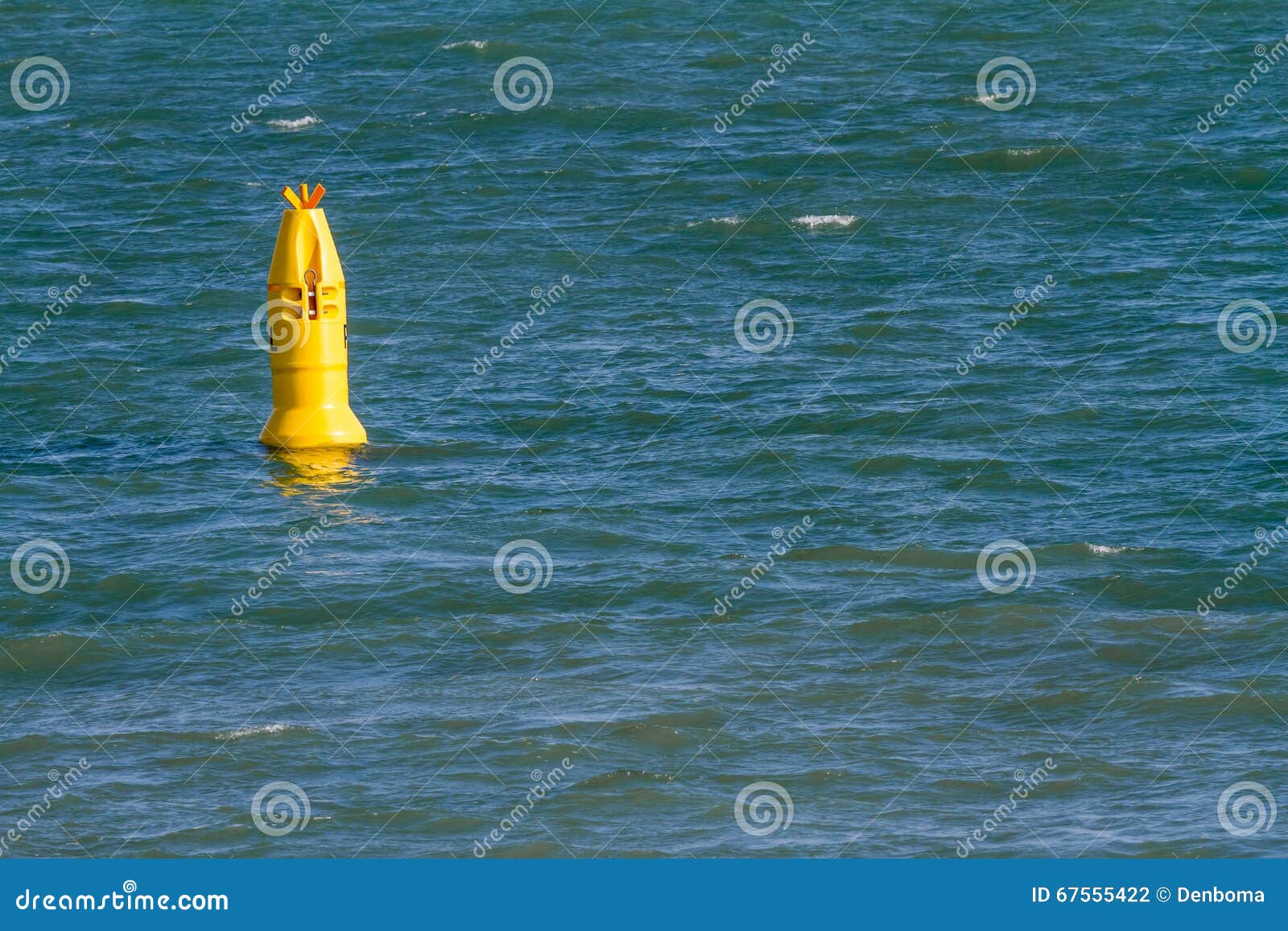 Buoy on sea stock photo. Image of surface, marine, object - 67555422