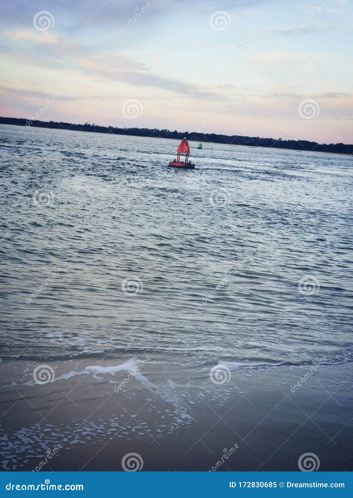 Buoy in the Water stock image. Image of water, sunrise - 172830685
