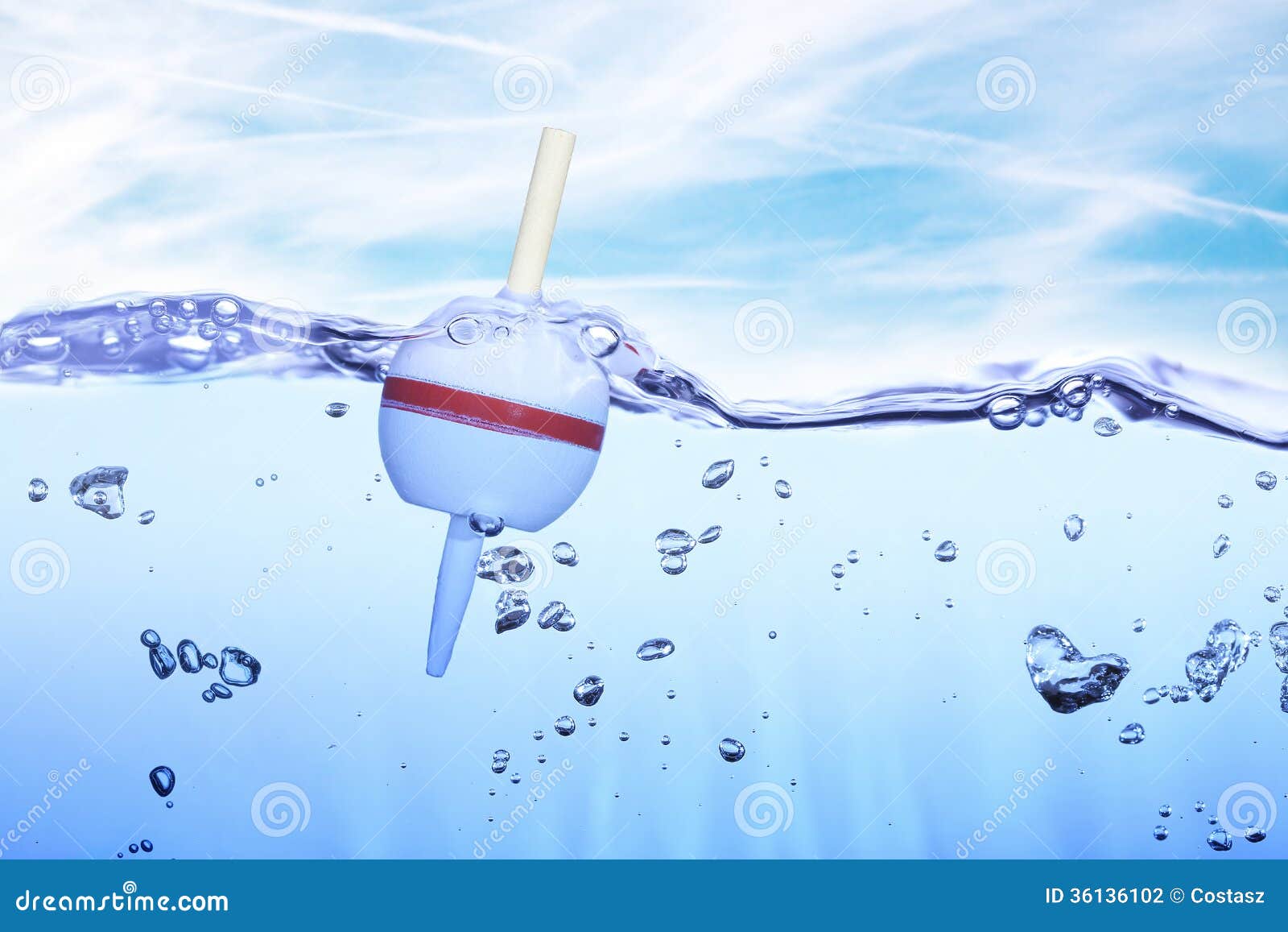 Buoy in water stock photo. Image of clouds, navigation - 36136102