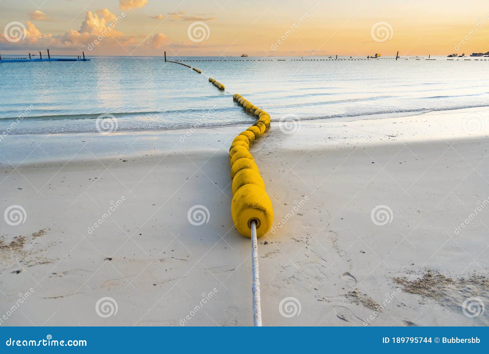 Buoyancy on the Beach, Sign Warning Dangerous Stock Photo - Image of ...