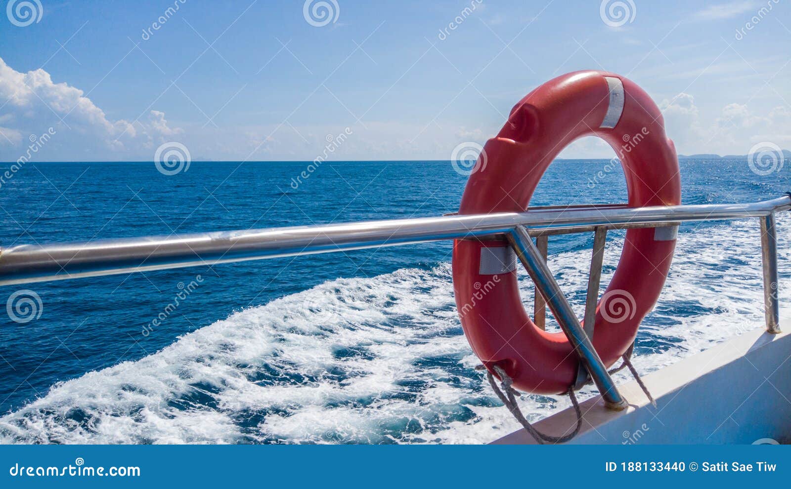 Buoyancy hanging on boat stock photo. Image of help - 188133440