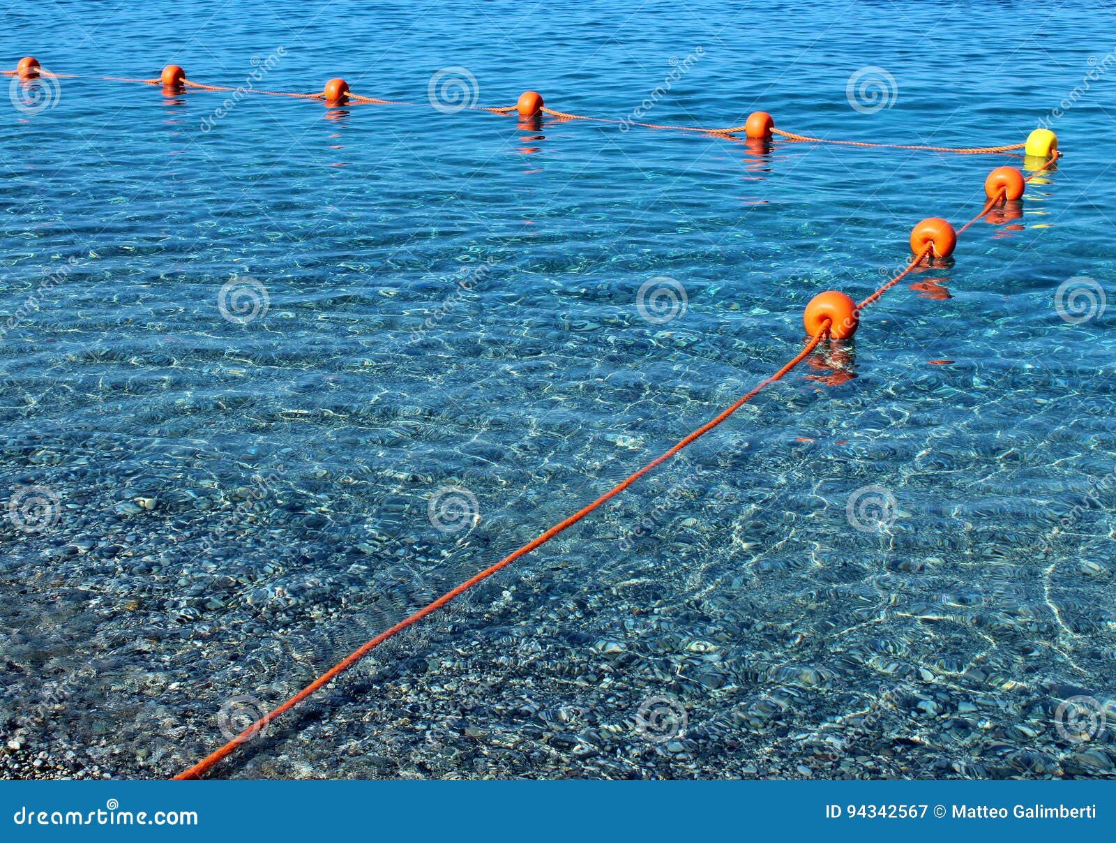 Buoys Floating on Sea Water Stock Image - Image of seabed, floating ...