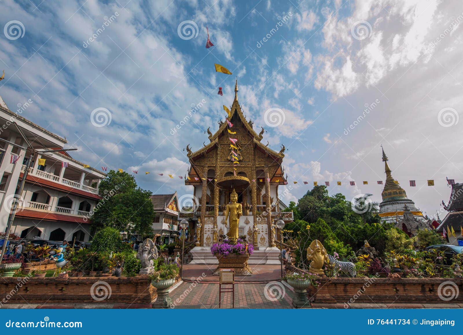 Bupa Lan Temple in De Oude Stad Van Chiang Mai, Thailand Redactionele ...