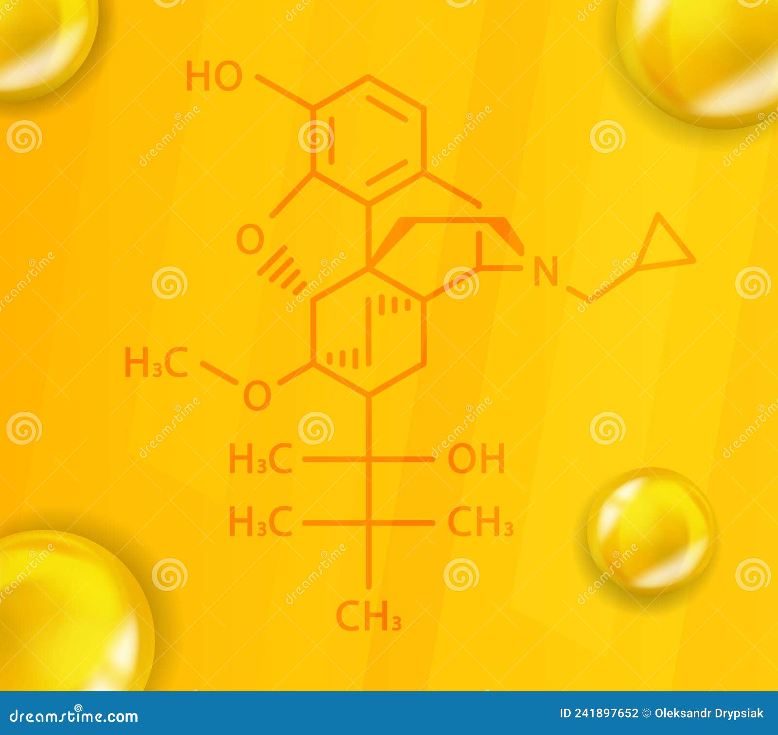Buprenorphine Chemical Formula. Buprenorphine 3D Realistic Chemical ...
