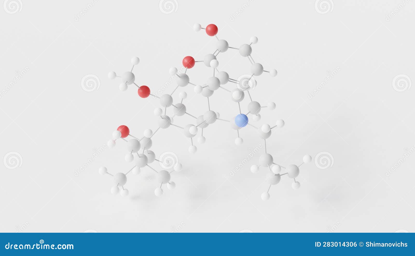 Buprenorphine Molecule 3d, Molecular Structure, Ball And Stick Model ...