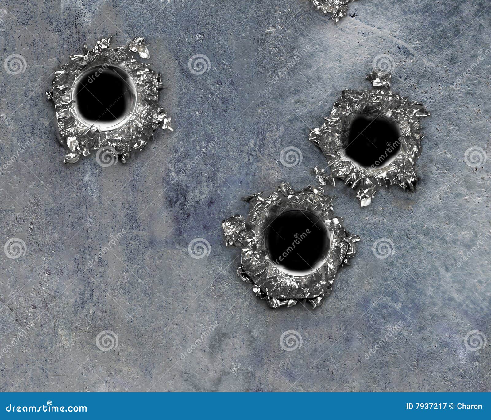 Buraco De Bala No Metal Oxidado Imagem de Stock - Imagem de furo ...