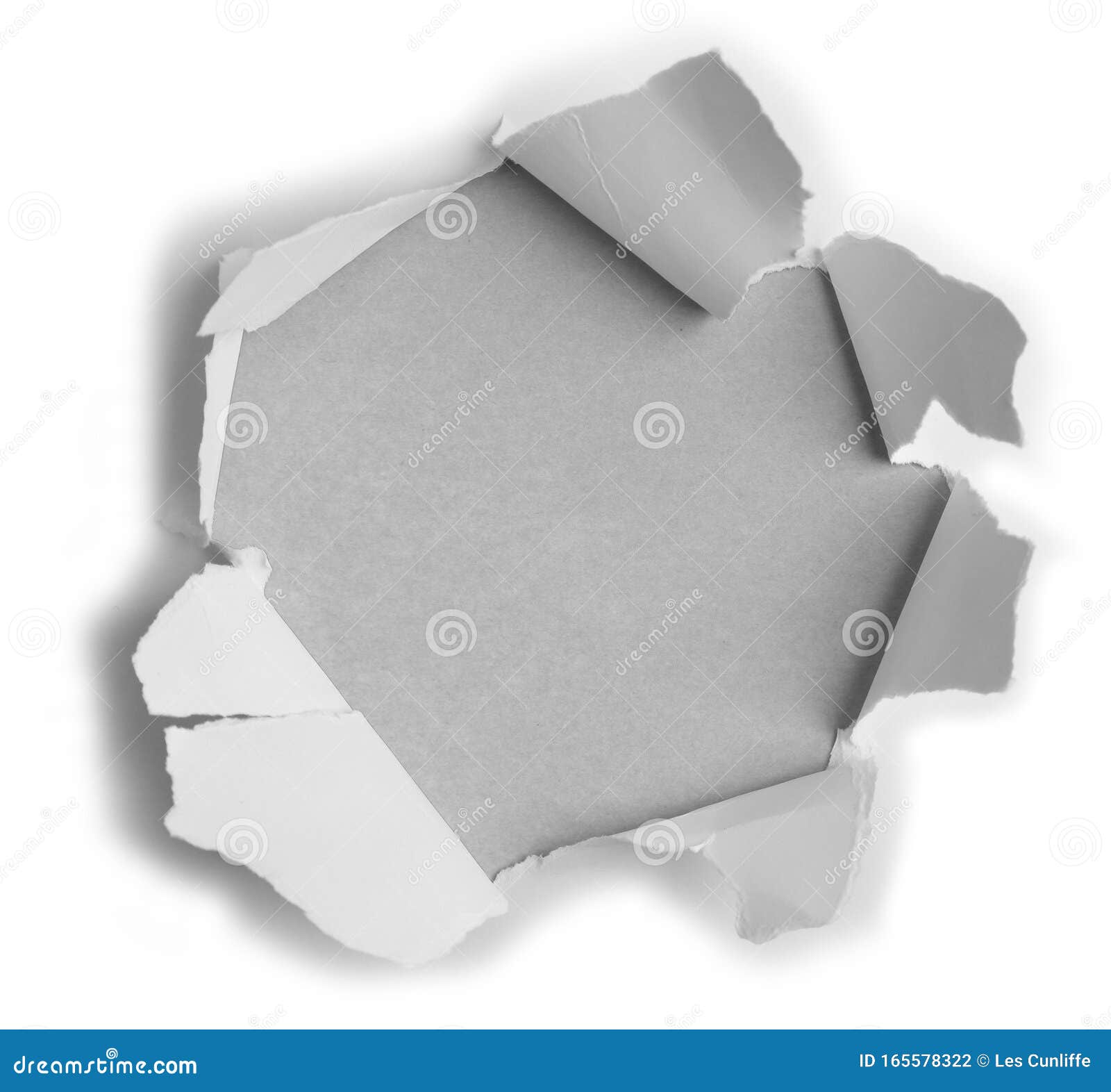 Buraco no papel foto de stock. Imagem de papel, fundo - 165578322