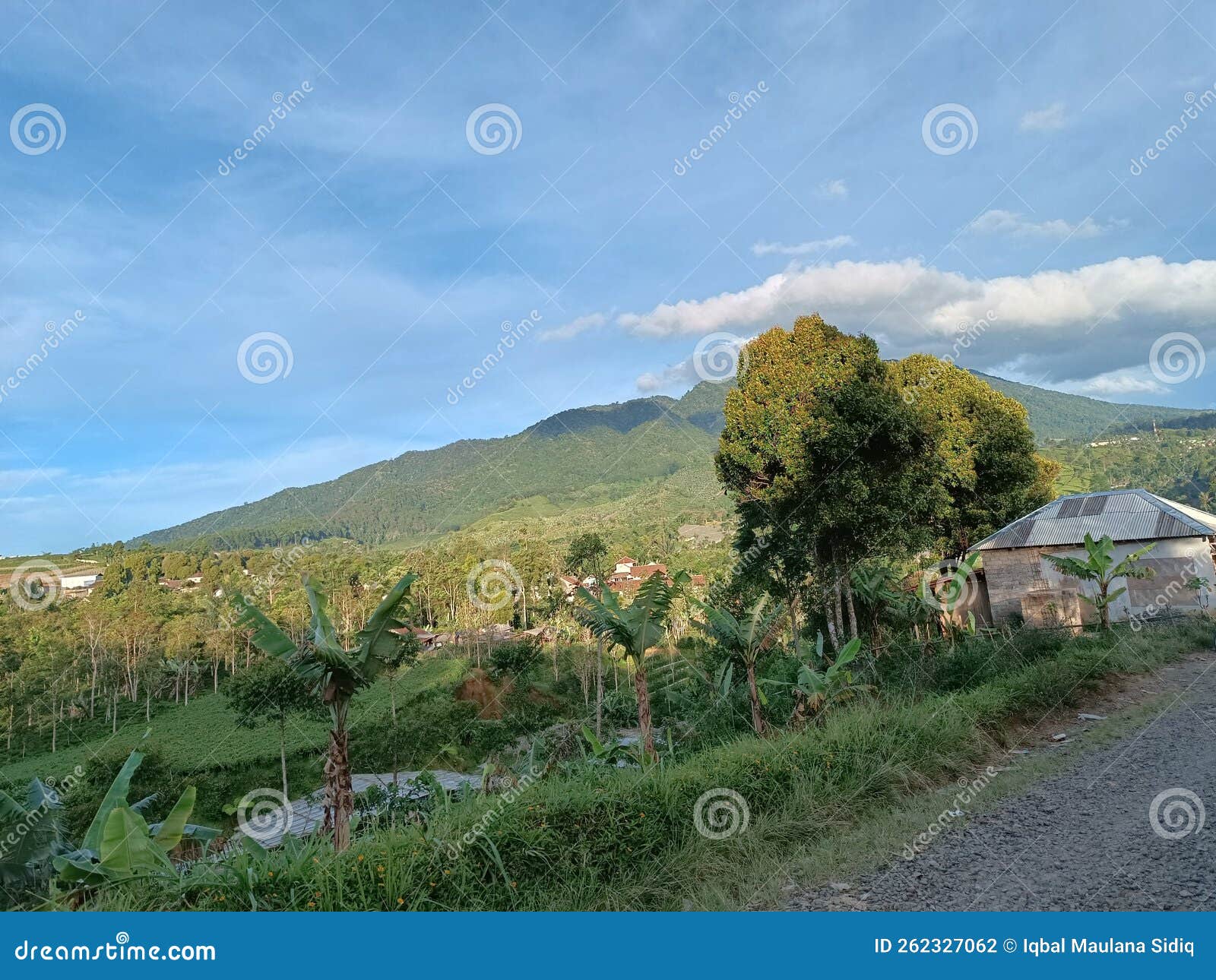 Burangrang Mountain View from Lembang Cipada Stock Photo - Image of ...