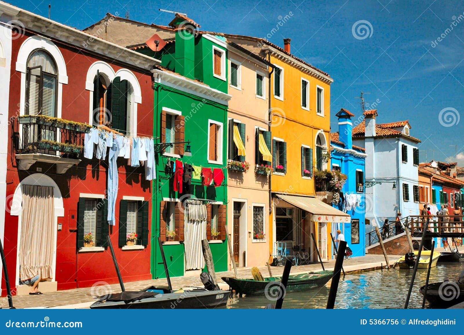 Burano colors stock photo. Image of architecture, river - 5366756