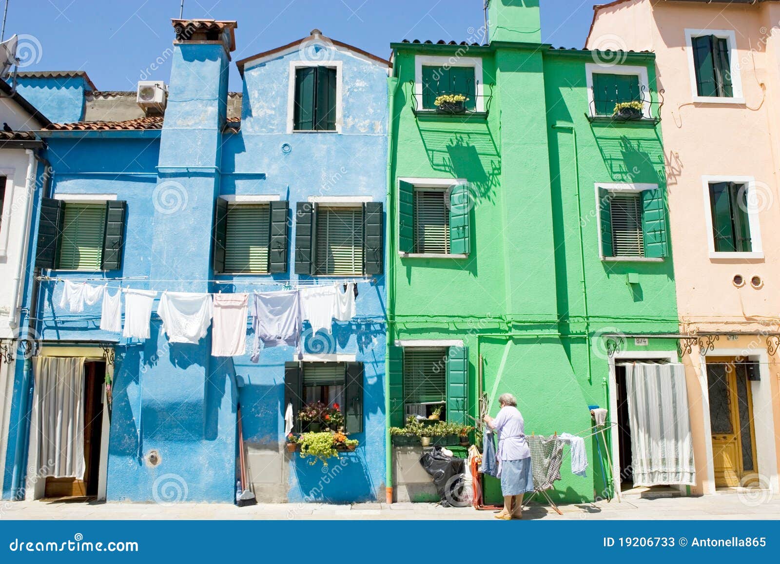 Burano houses editorial stock photo. Image of tourism - 19206733