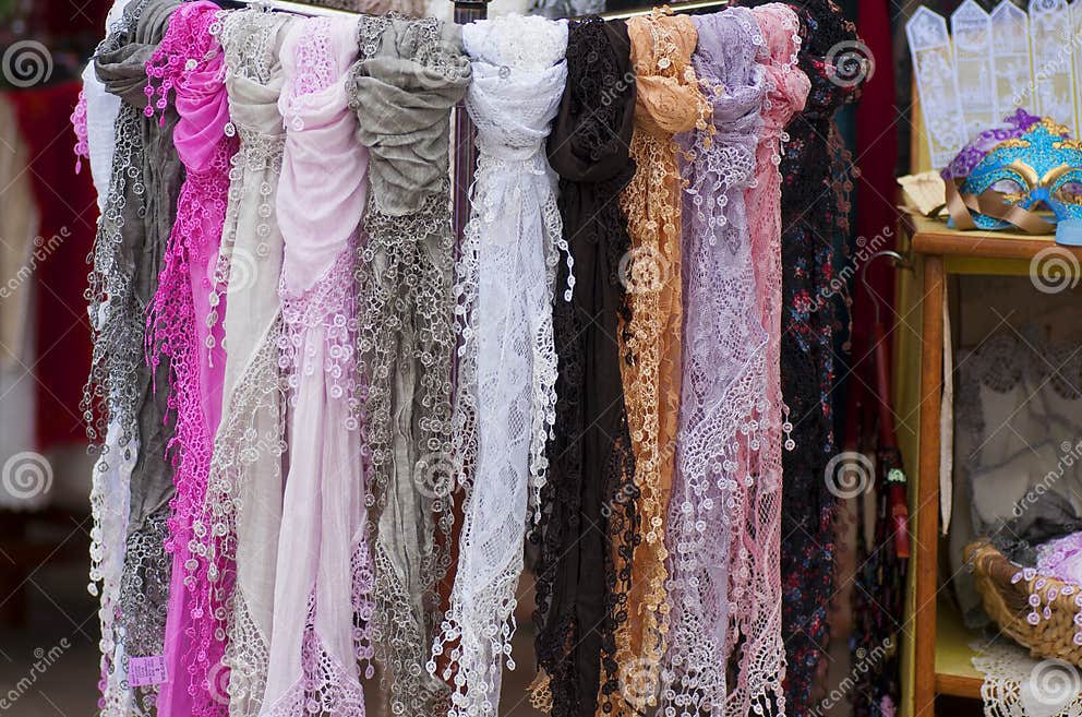Burano lace-scarf stock image. Image of object, lace - 22020065