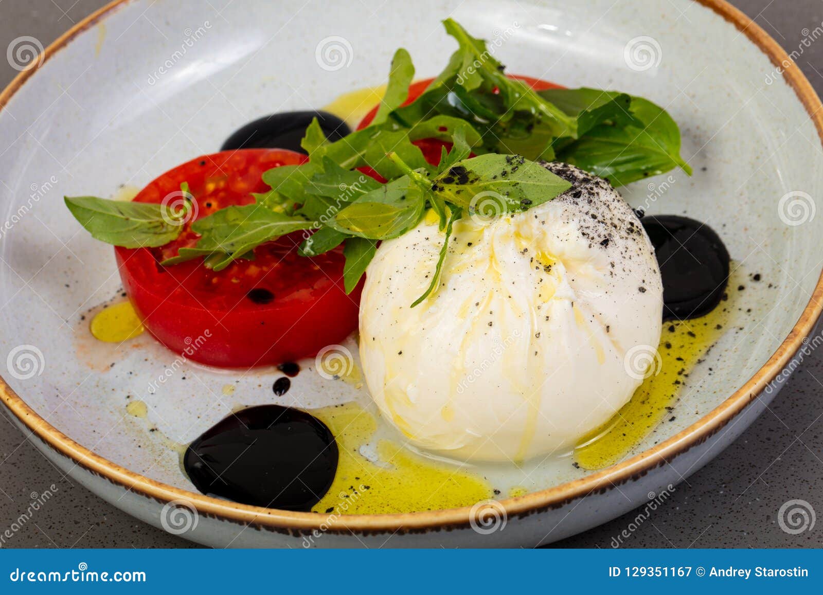 Buratta cheese with herbs stock image. Image of fresh - 129351167