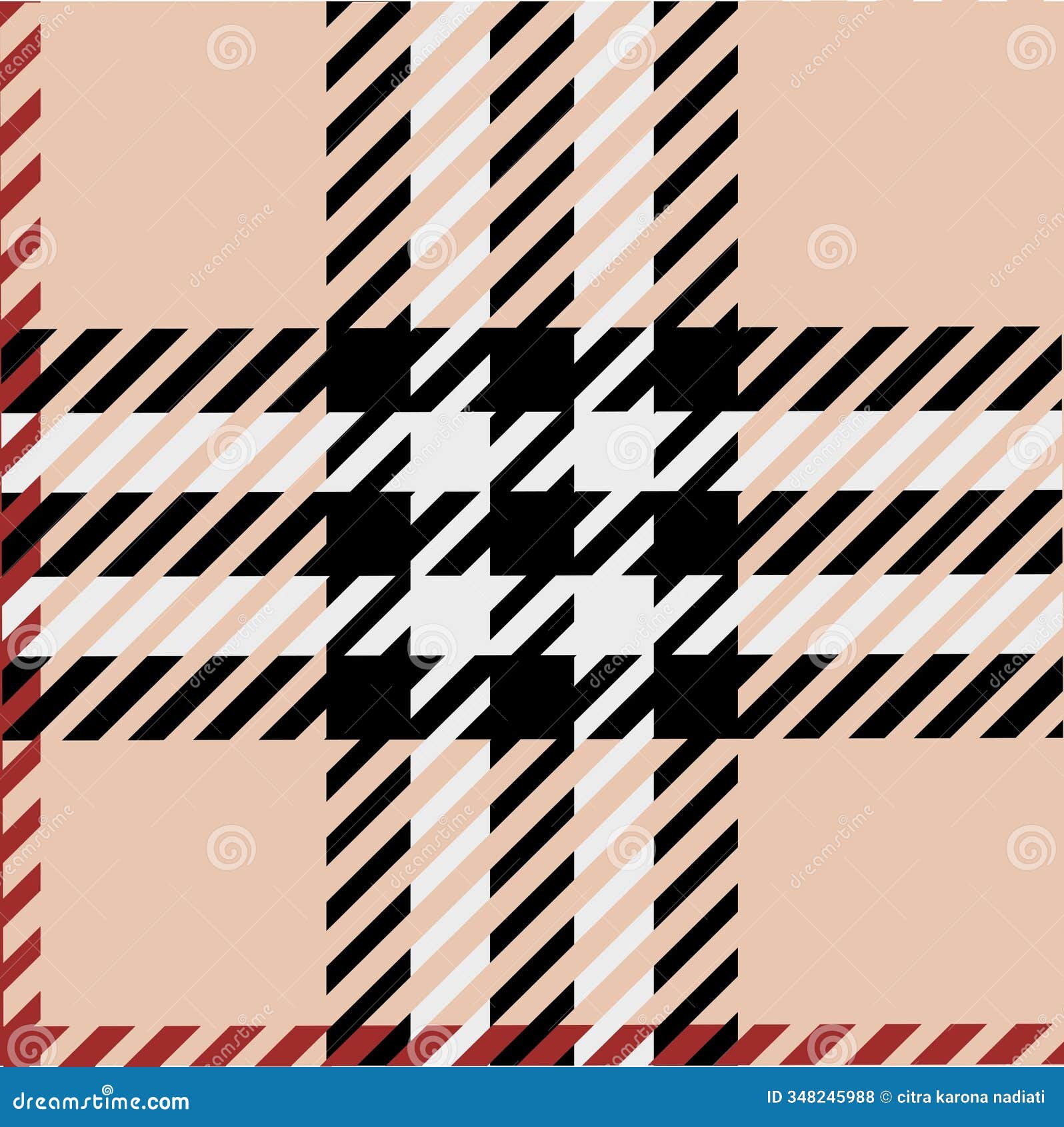 Red Burberry. Drawing Worksheet. Vector Illustration | CartoonDealer ...