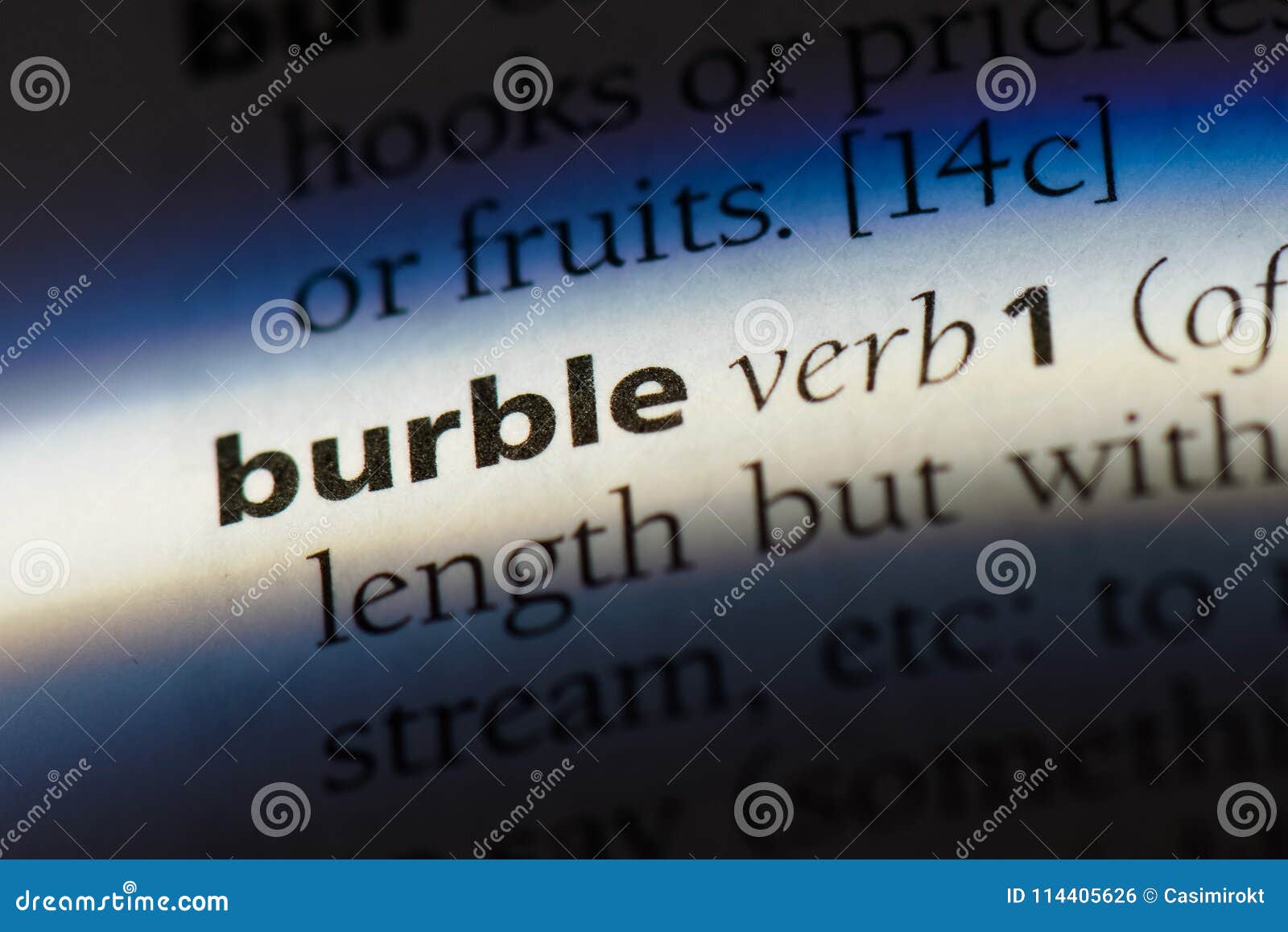 Burble stock photo. Image of dictionary, text, definition - 114405626
