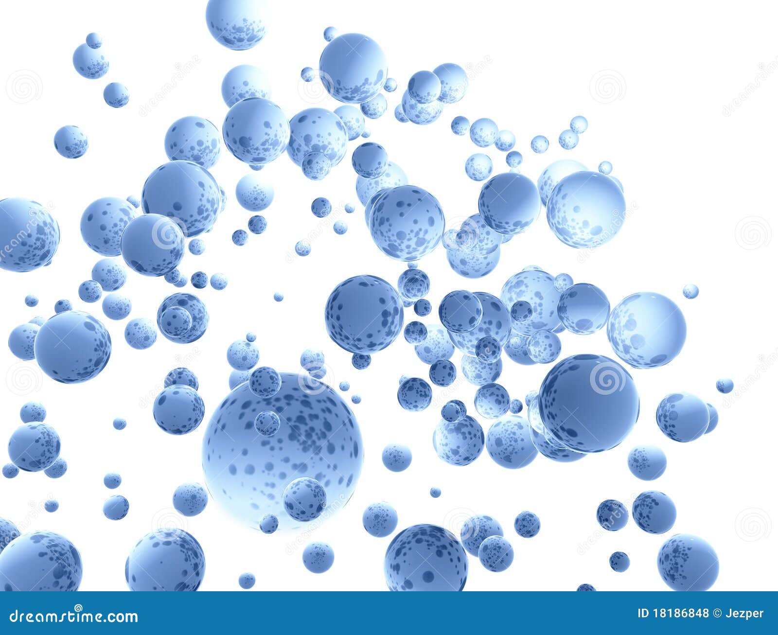 Burbujas abstractas azules stock de ilustración. Ilustración de ...