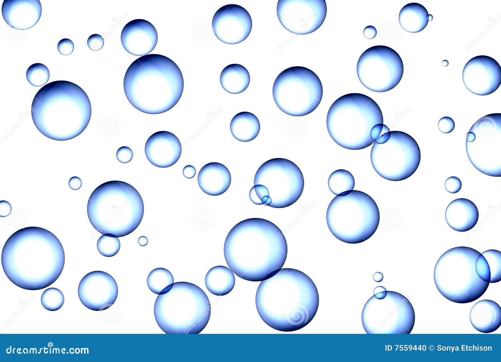 Burbujas azules claras stock de ilustración. Ilustración de burbuja ...