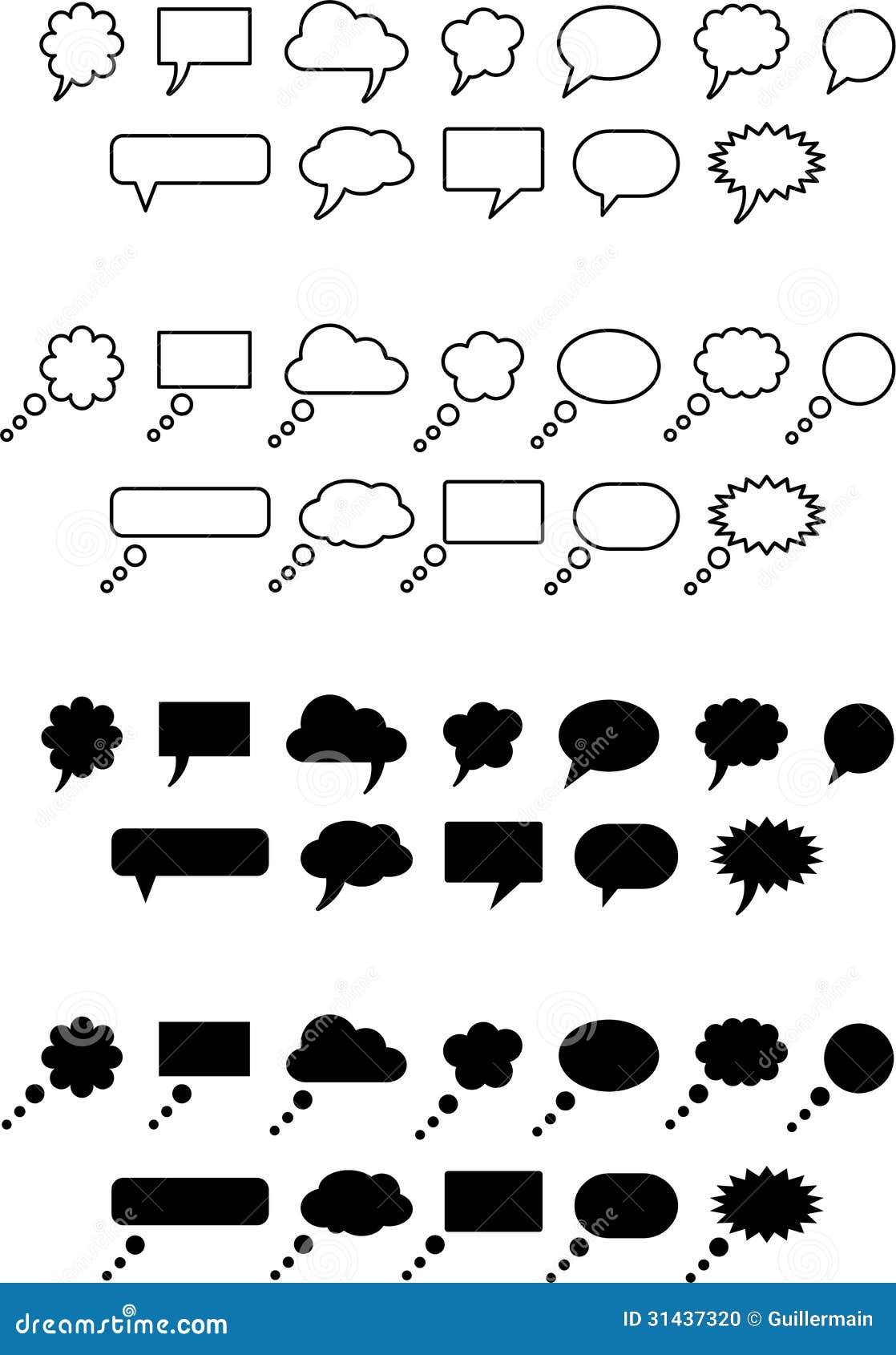 Burbujas fijadas ilustración del vector. Ilustración de texto - 31437320