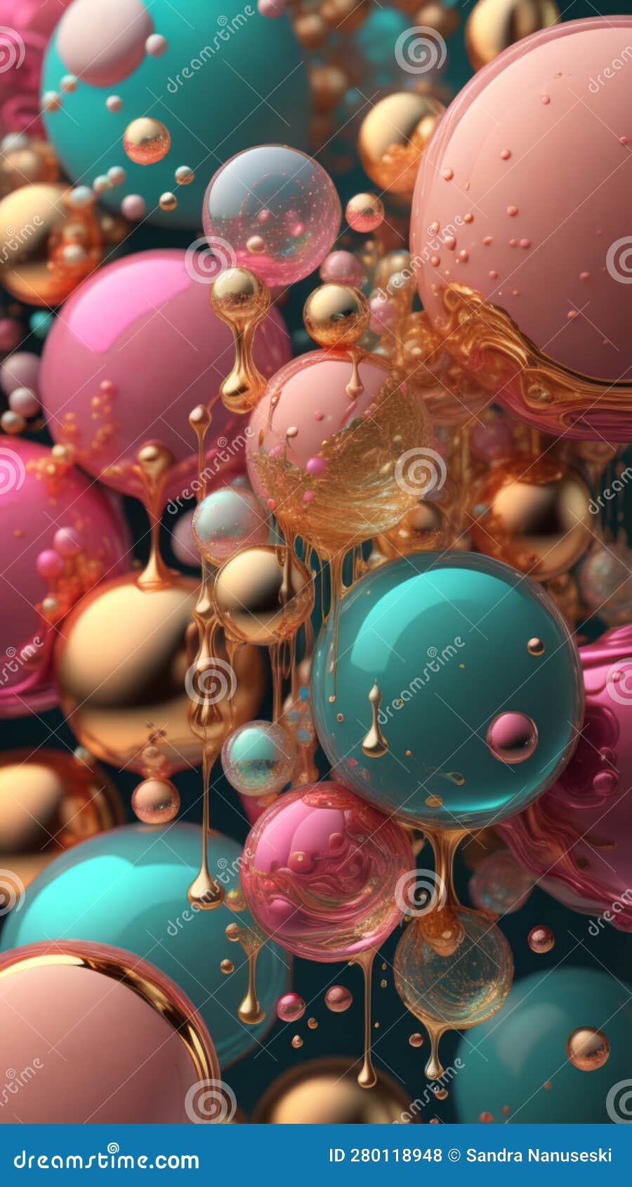 Burbujas Y Bolas Colores Pastel Stock de ilustración - Ilustración de ...