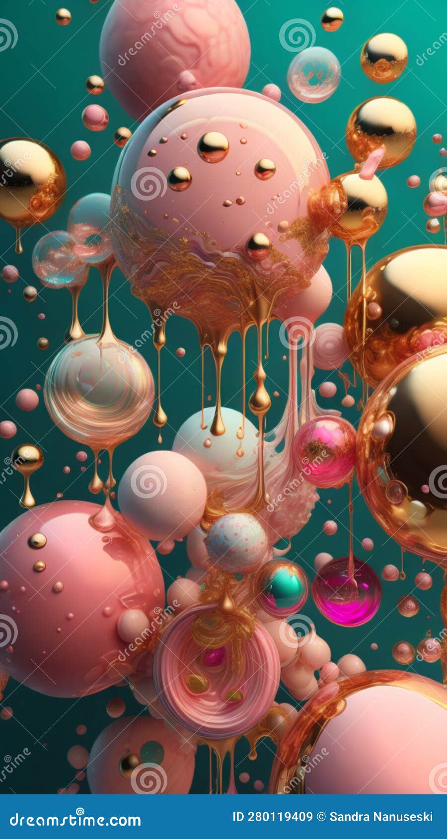 Burbujas Y Bolas Colores Pastel Stock de ilustración - Ilustración de ...