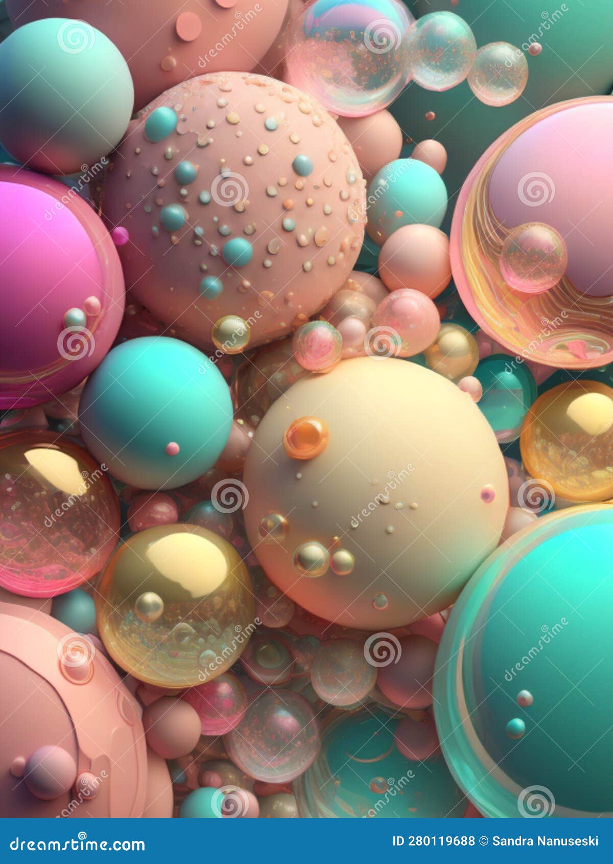 Burbujas Y Bolas Colores Pastel Foto de archivo - Imagen de rosa ...