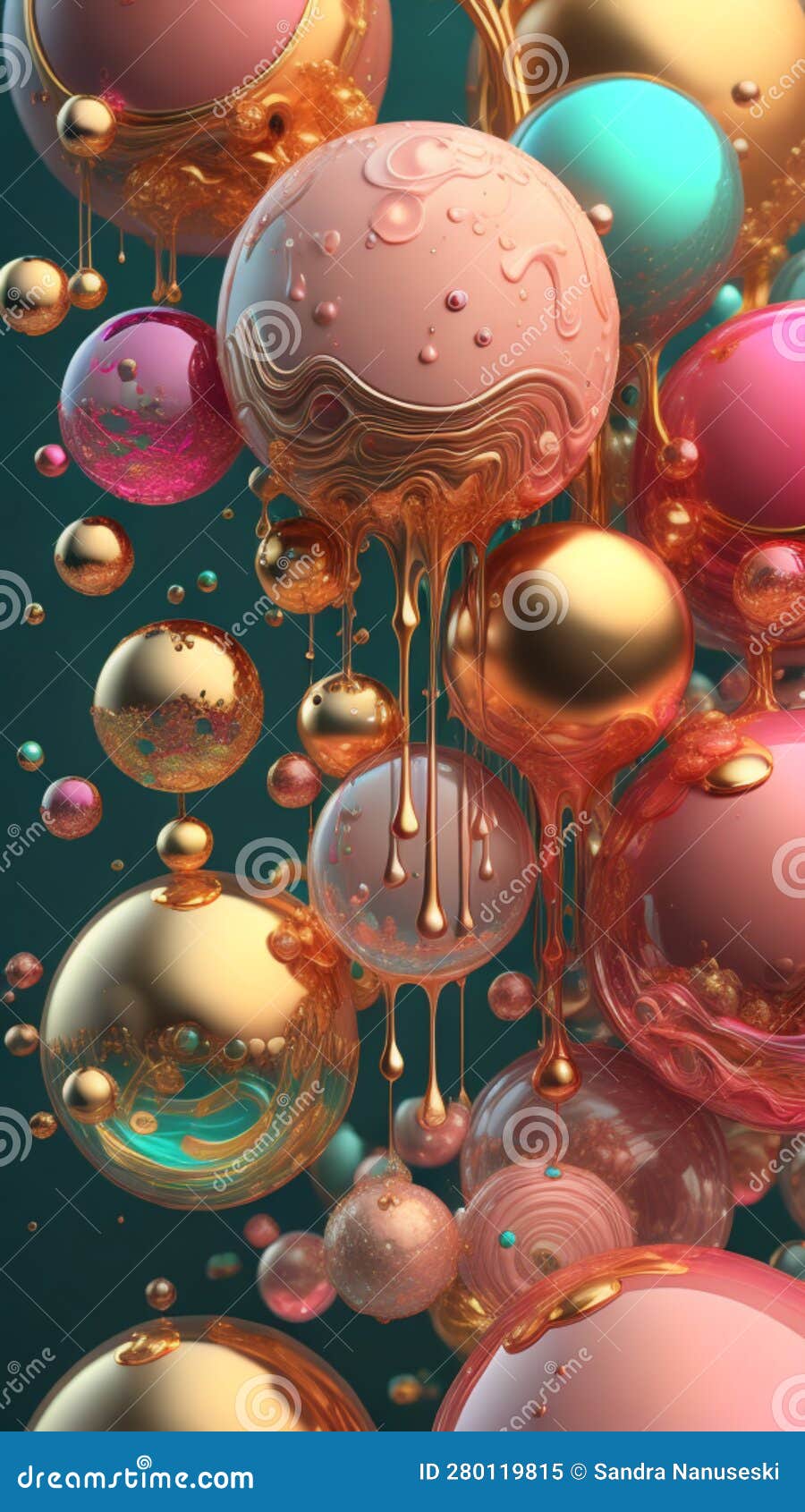 Burbujas Y Bolas Colores Pastel Stock de ilustración - Ilustración de ...