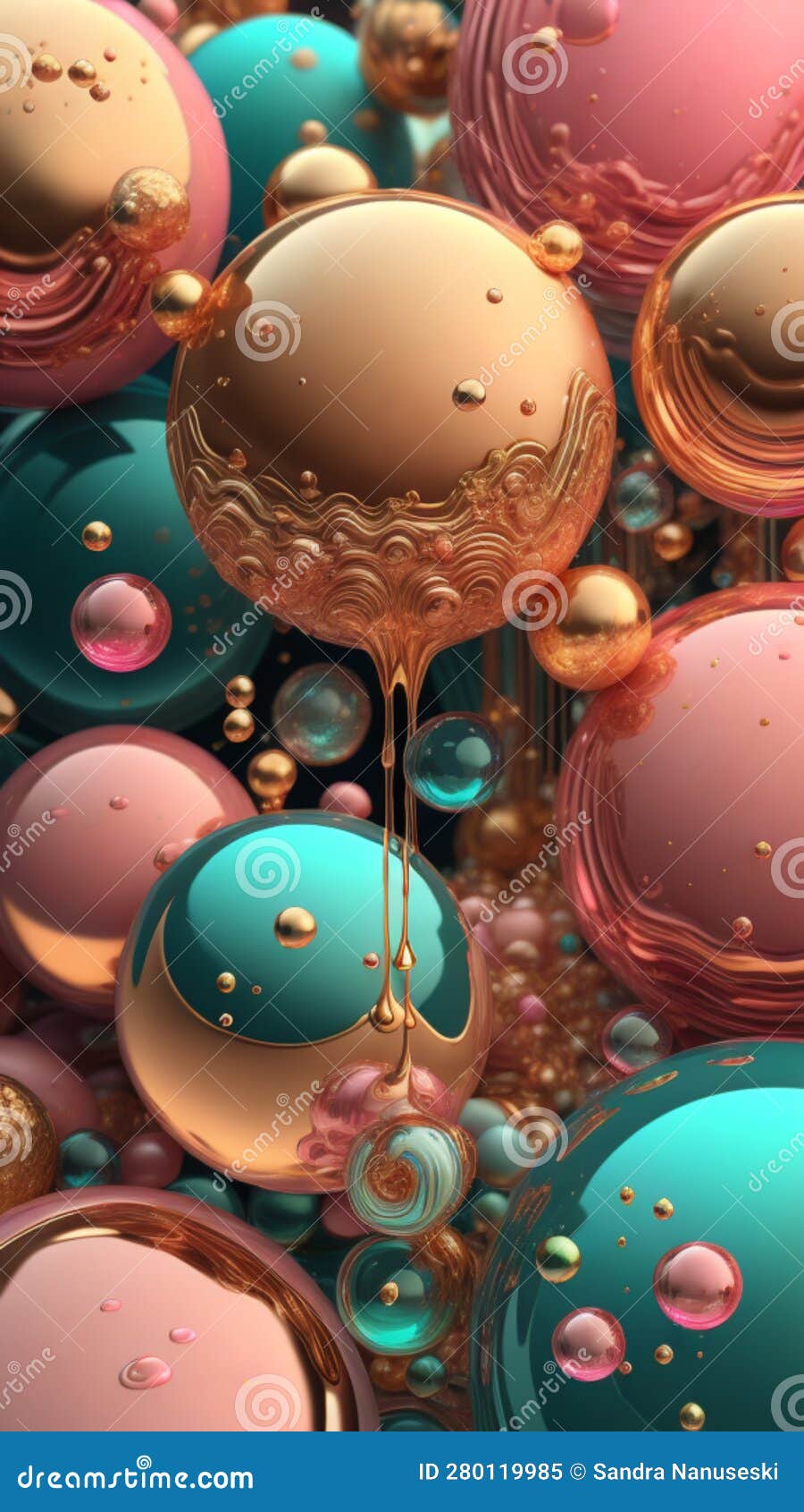 Burbujas Y Bolas Colores Pastel Stock de ilustración - Ilustración de ...