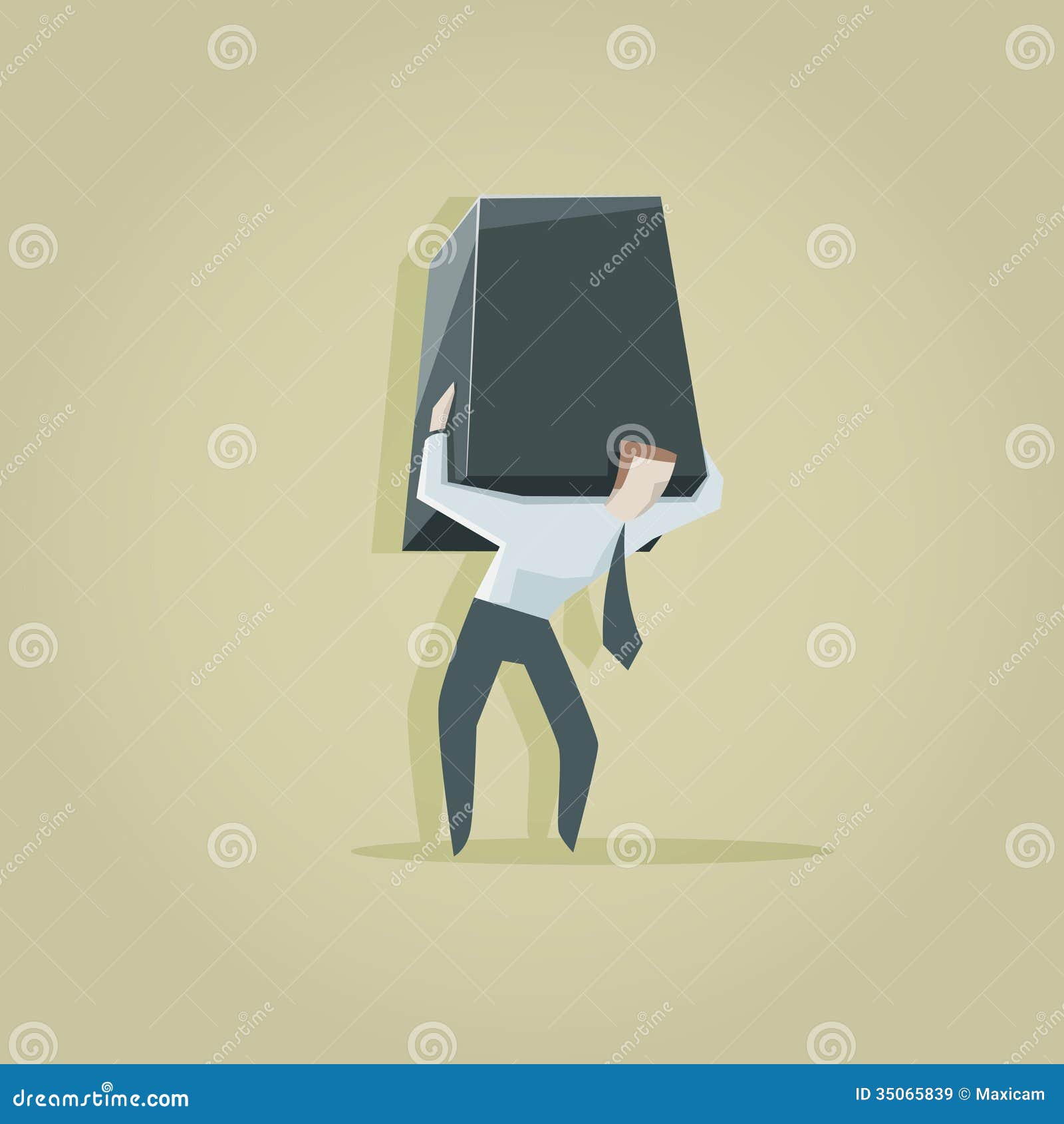 The Burden of a Businessman Stock Vector - Illustration of money ...