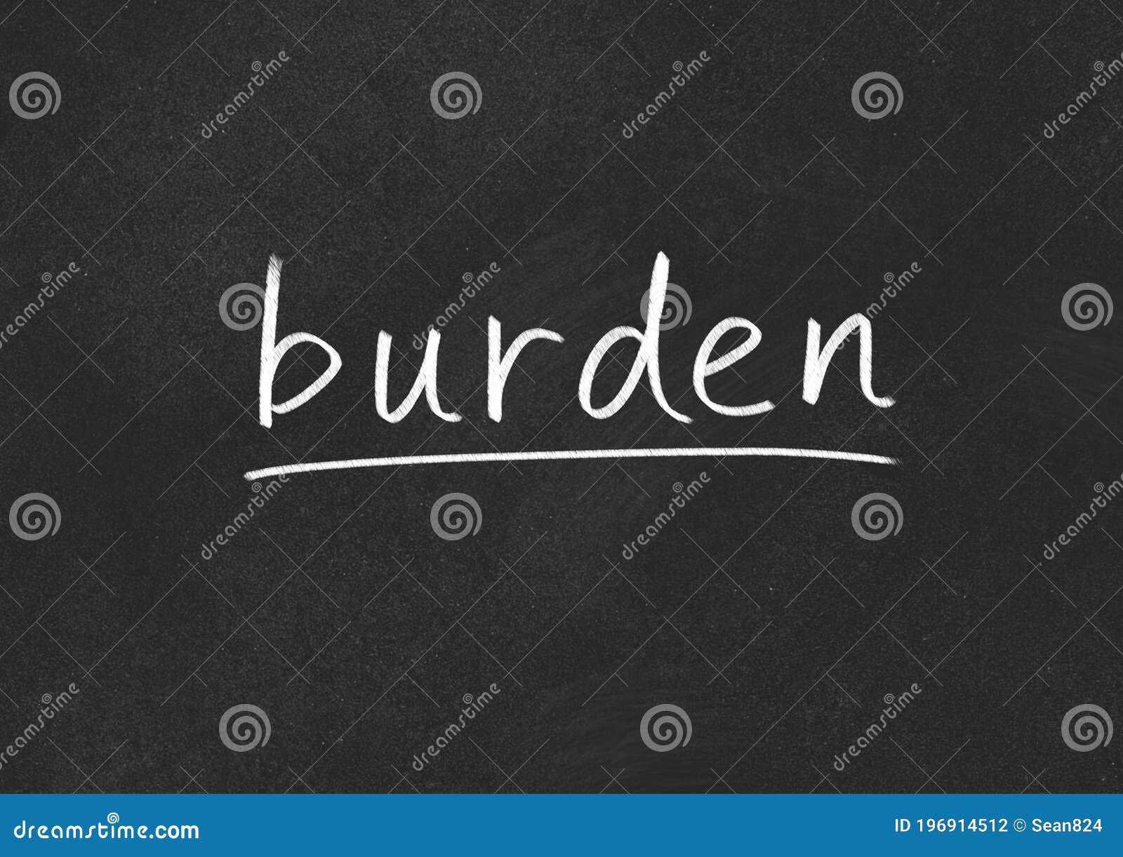 Burden stock photo. Image of chalkboard, background - 196914512