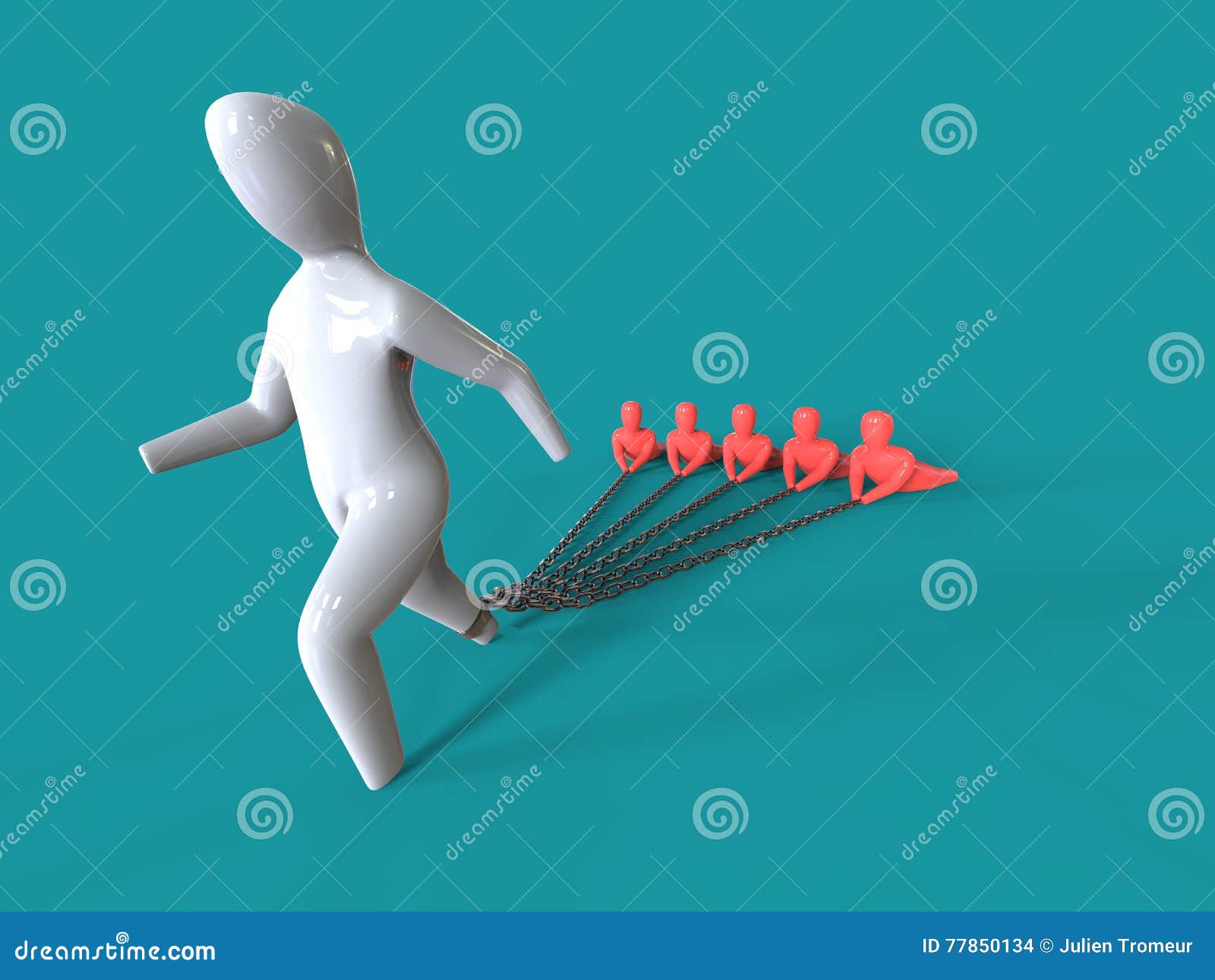 Burden - 3D Illustration stock illustration. Illustration of pressure ...
