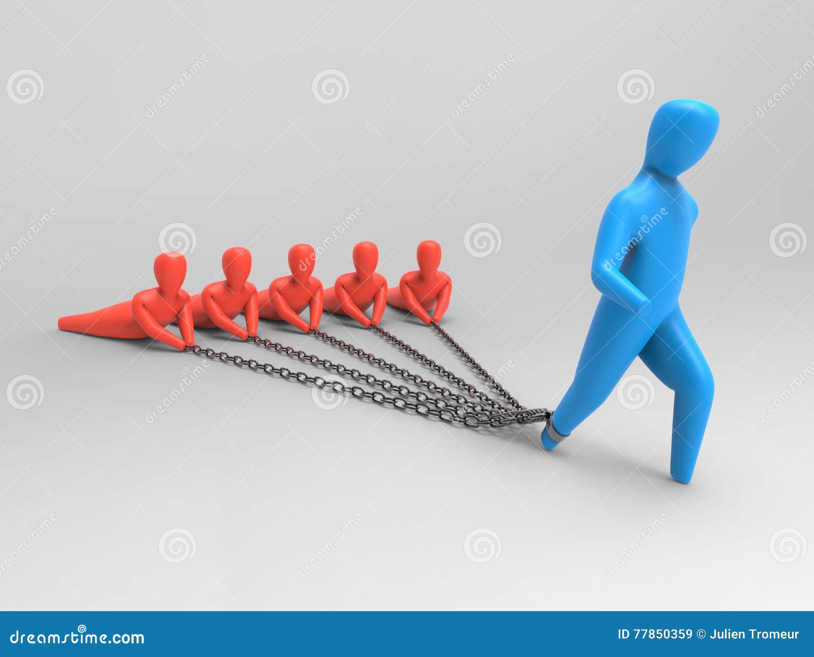 Burden - 3D Illustration stock illustration. Illustration of slave ...