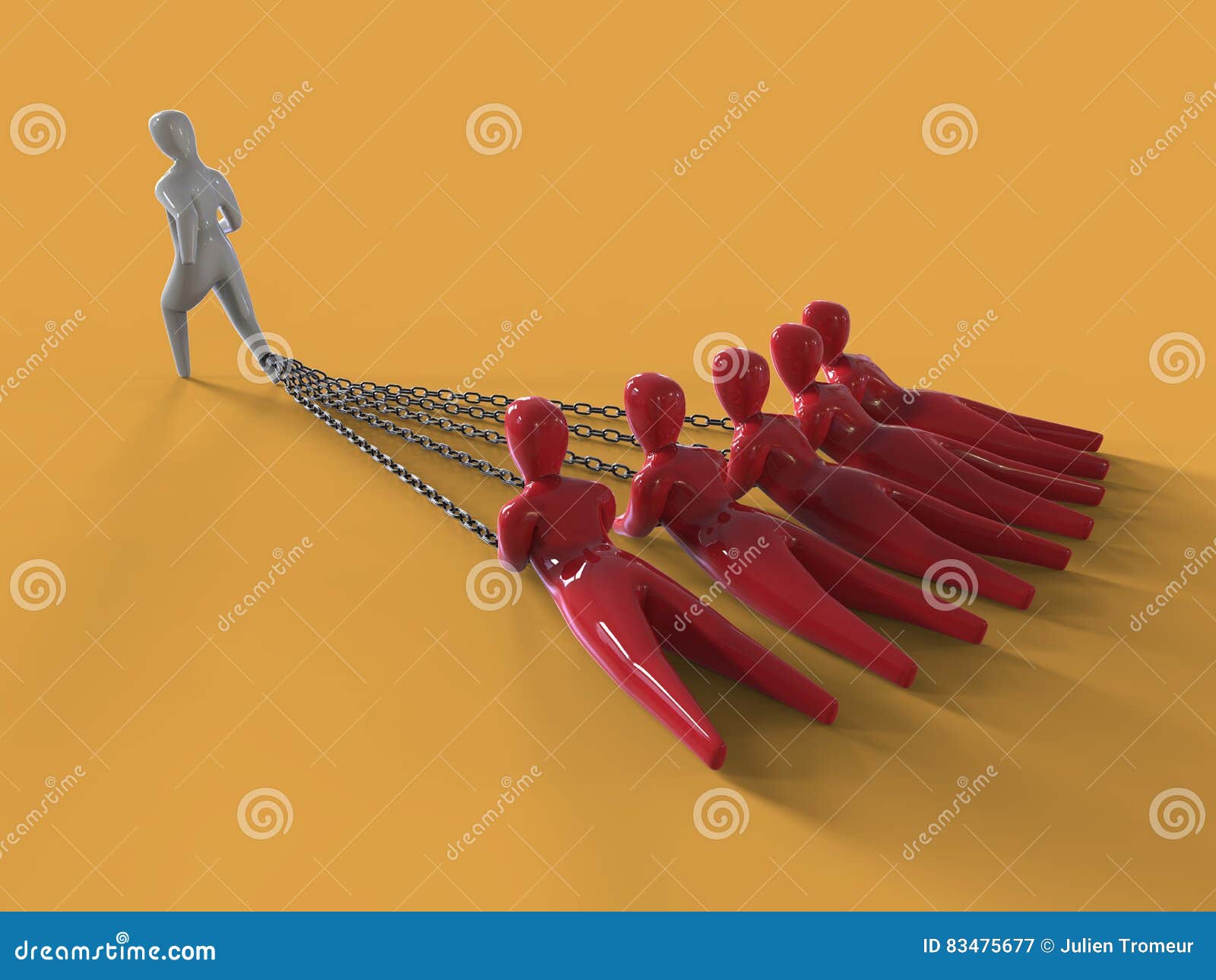 Burden - 3D Illustration stock illustration. Illustration of slave ...