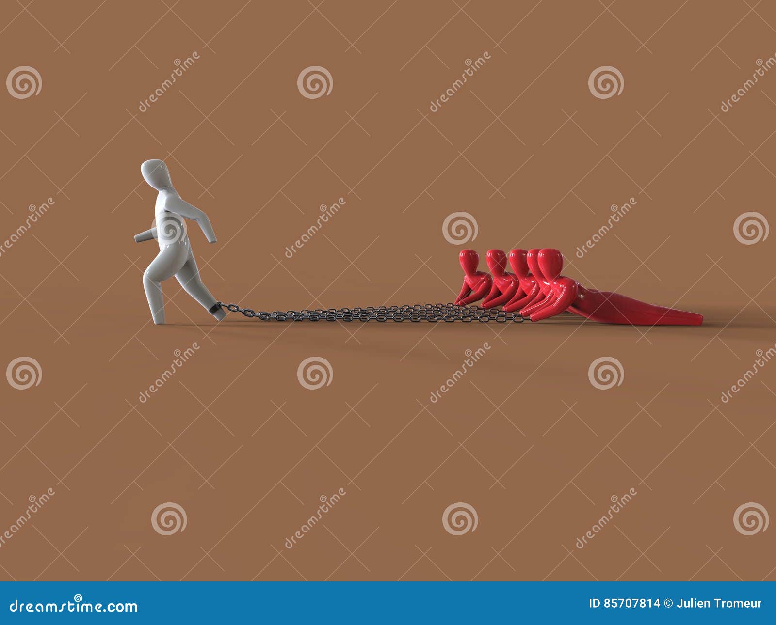 Burden - 3D Illustration stock illustration. Illustration of captive ...